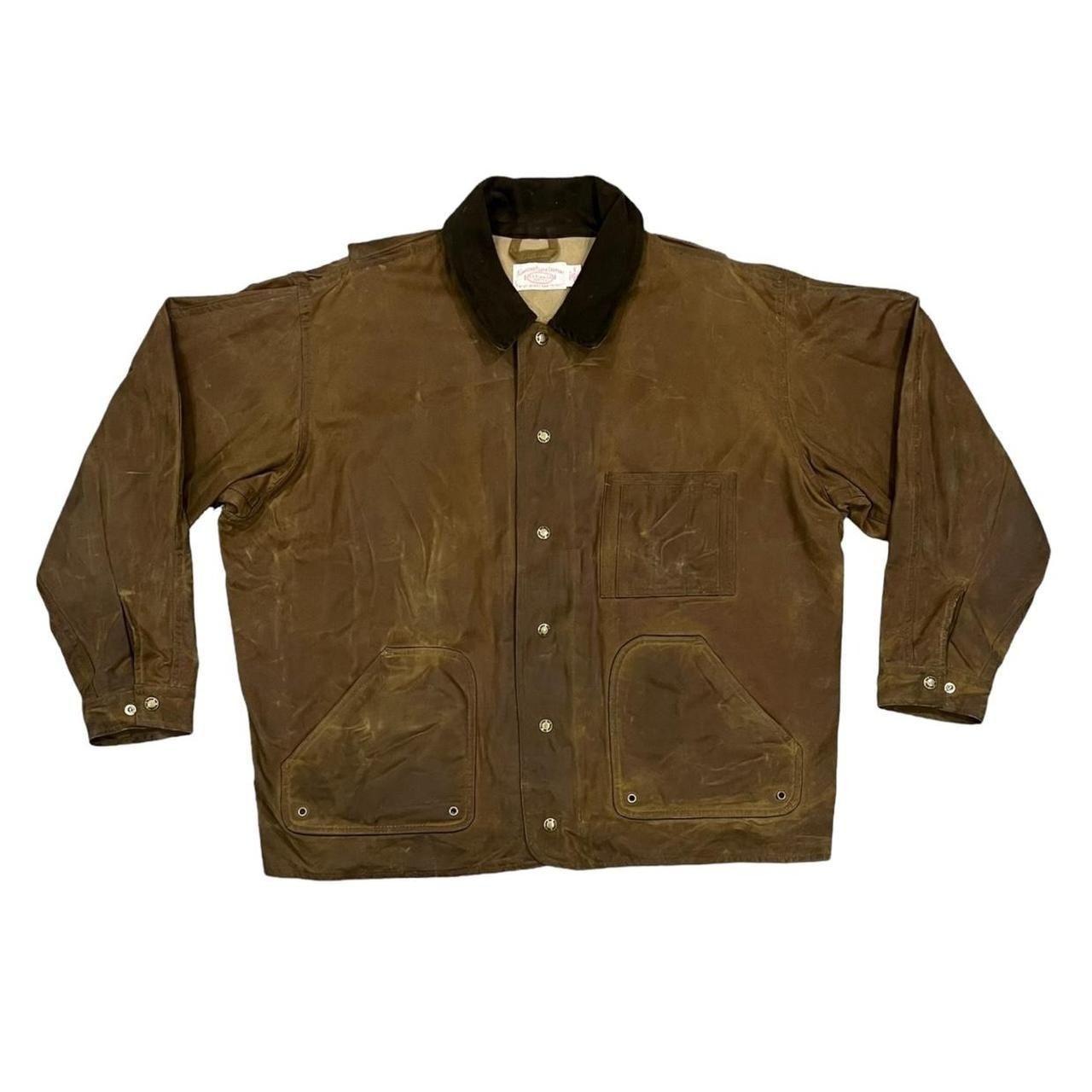 Filson × Rare Vintage Filson Tin Cloth Waxed Tan Work Jacket | Grailed