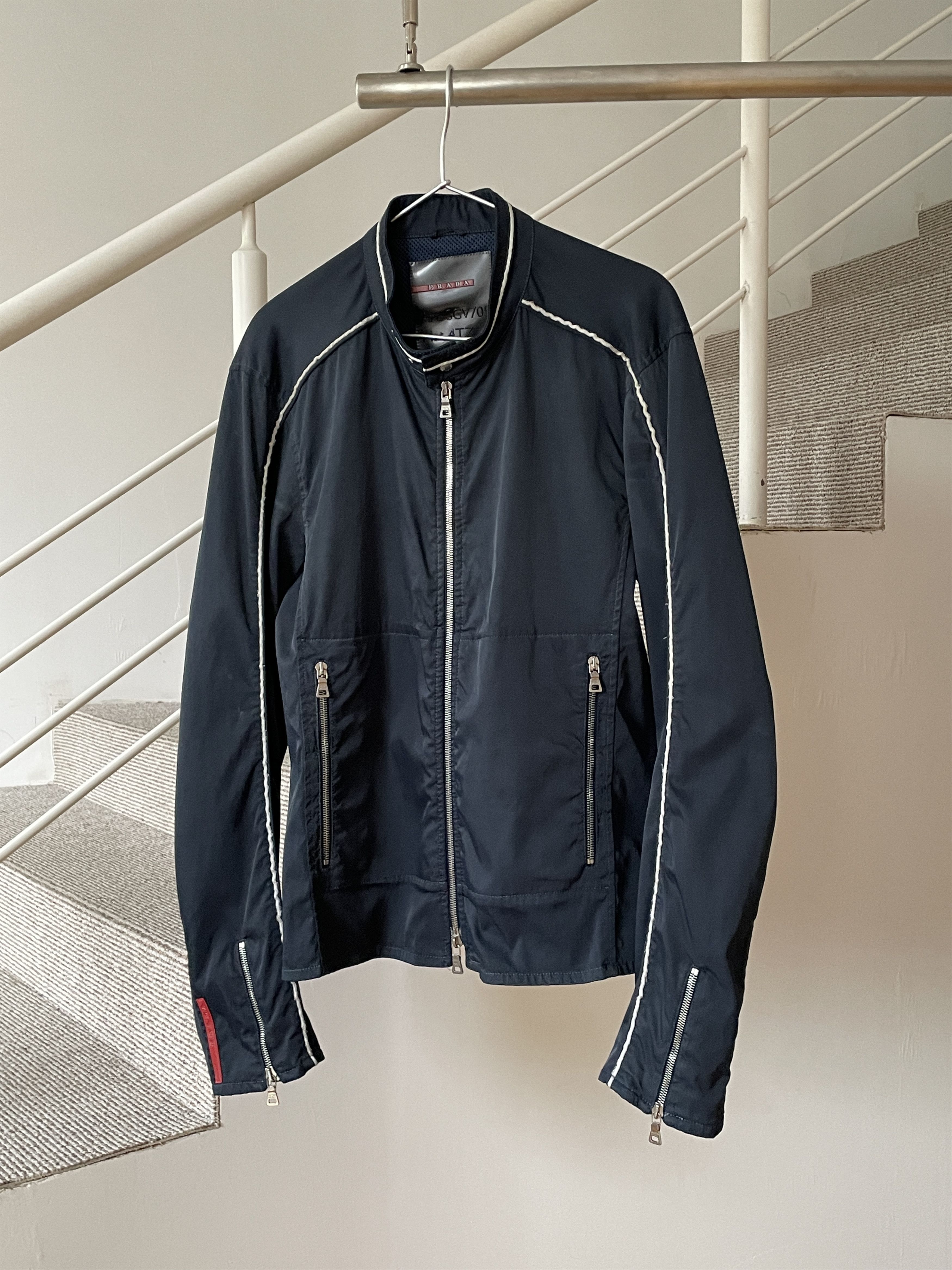 Vintage PRADA Jacket Nylon Biker Red Tab Motorcycle Vintage B0322 | Grailed
