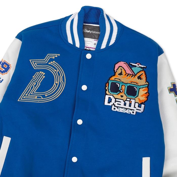 Varsity varsity jacket cutes cat full embroidery | Grailed