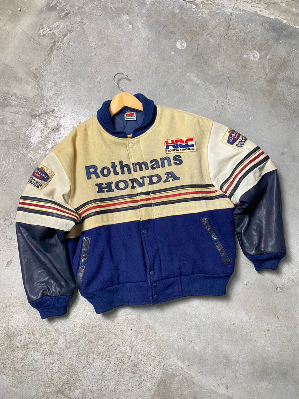 Honda 1986's VINTAGE Rothmans Honda Racing Team leather jacket | Grailed