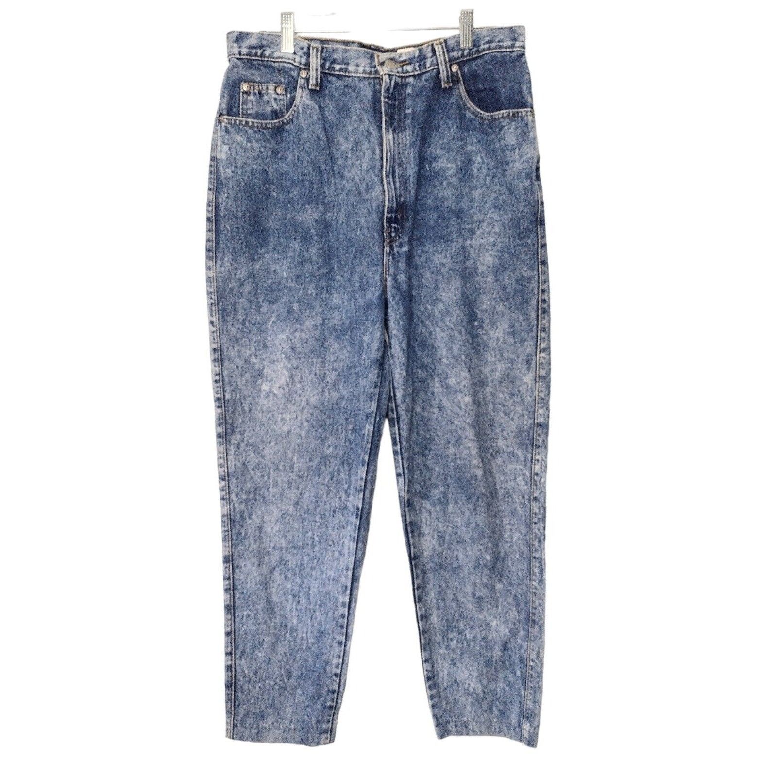 Vintage Vintage Sasson Acid Washed Tapered Mom Jeans Size 16 High Wa ...