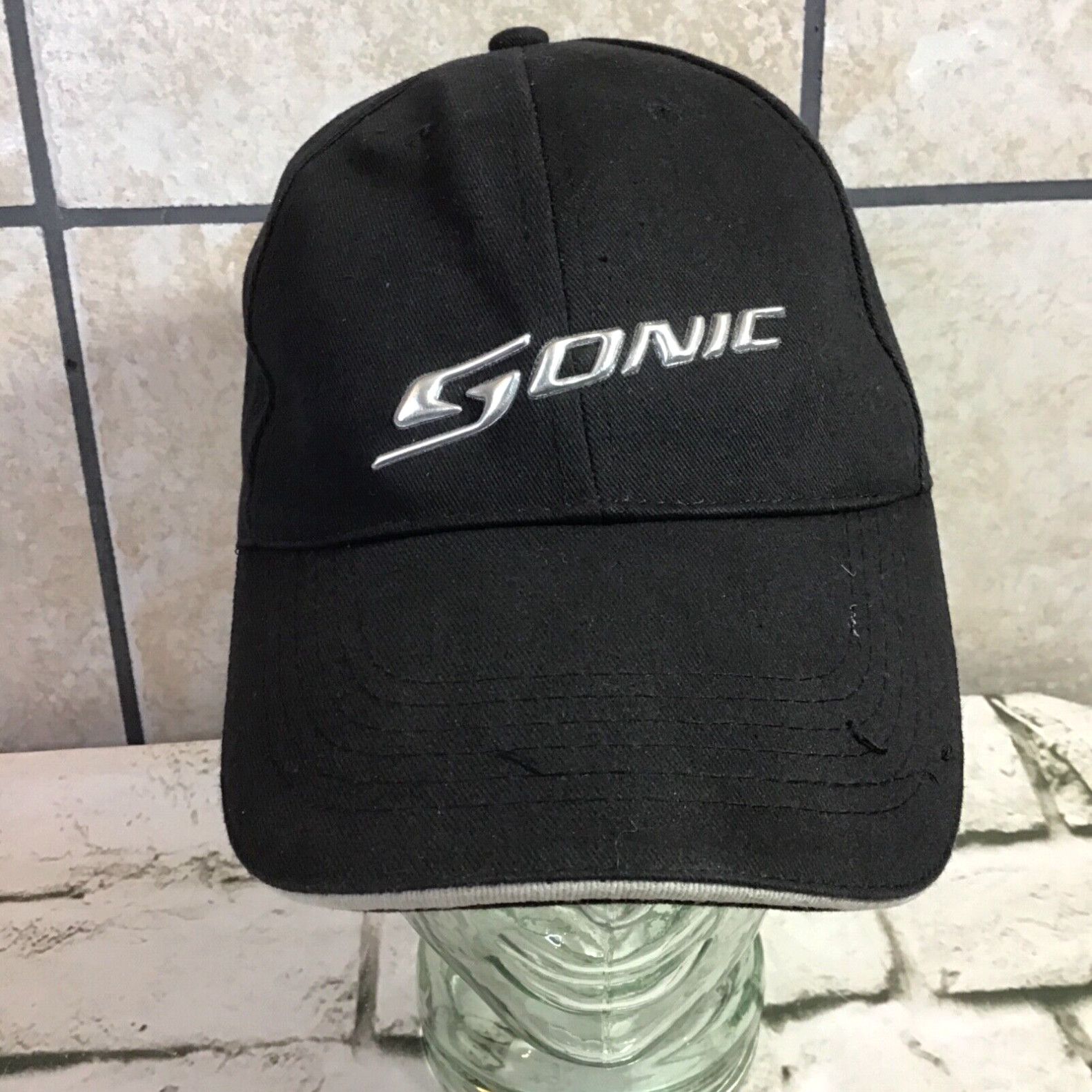 Bally Chevrolet Chevy Sonic Hat Mens Adjustable Black 100% Cotton Ball ...