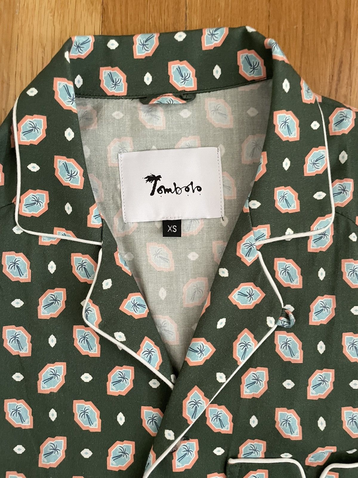 Tombolo Tombolo Palm Mosaic short sleeve shirt | Grailed