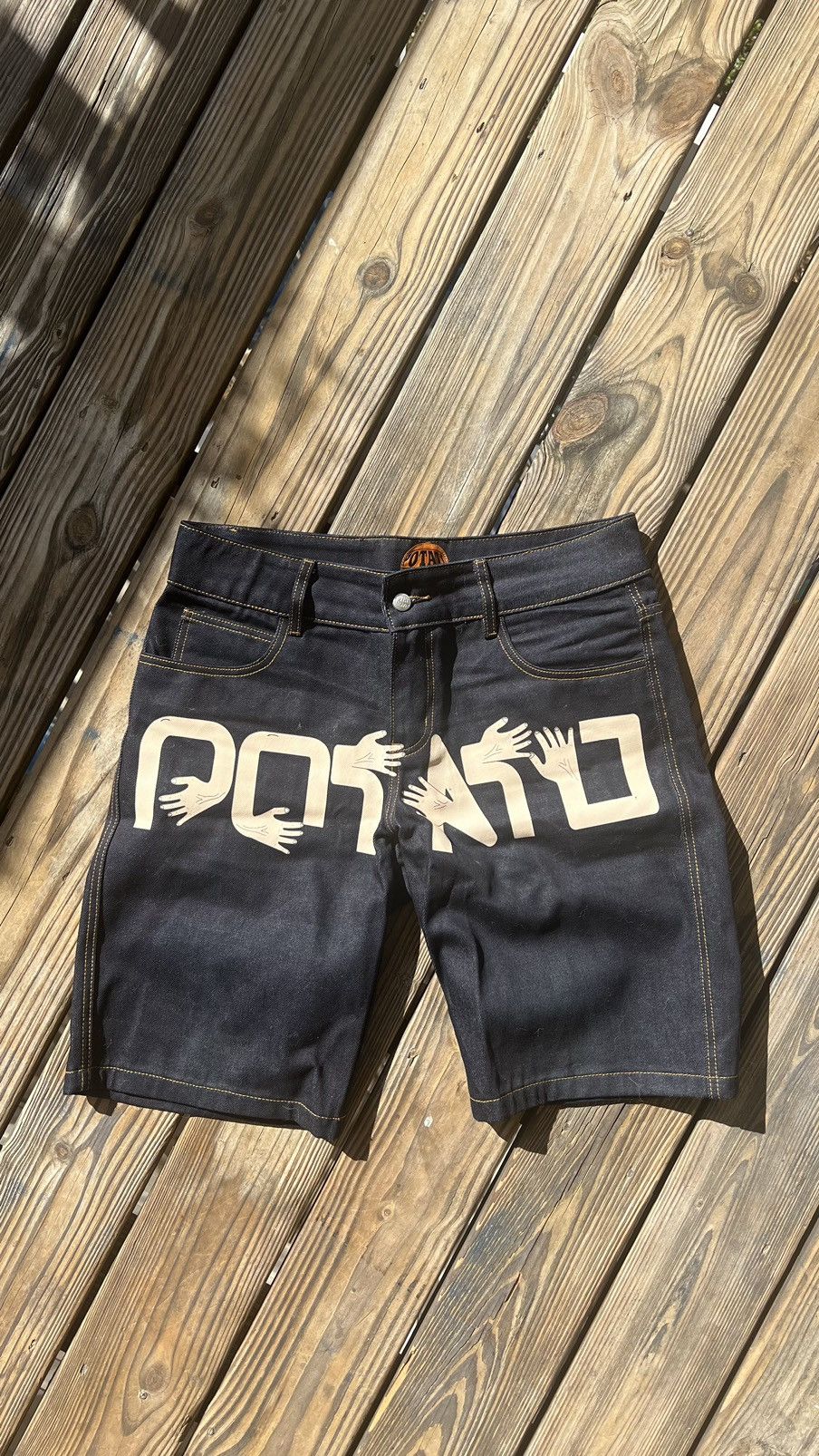 Imran Potato × Streetwear Imran Potato “Potato” Denim Shorts | Grailed