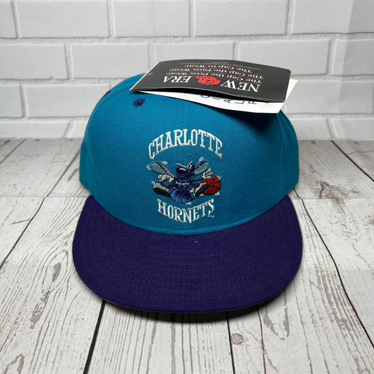 New Era Charlotte Hornets NBA 7 1/8 Wool Hat Fitted Cap Blue New Men ...