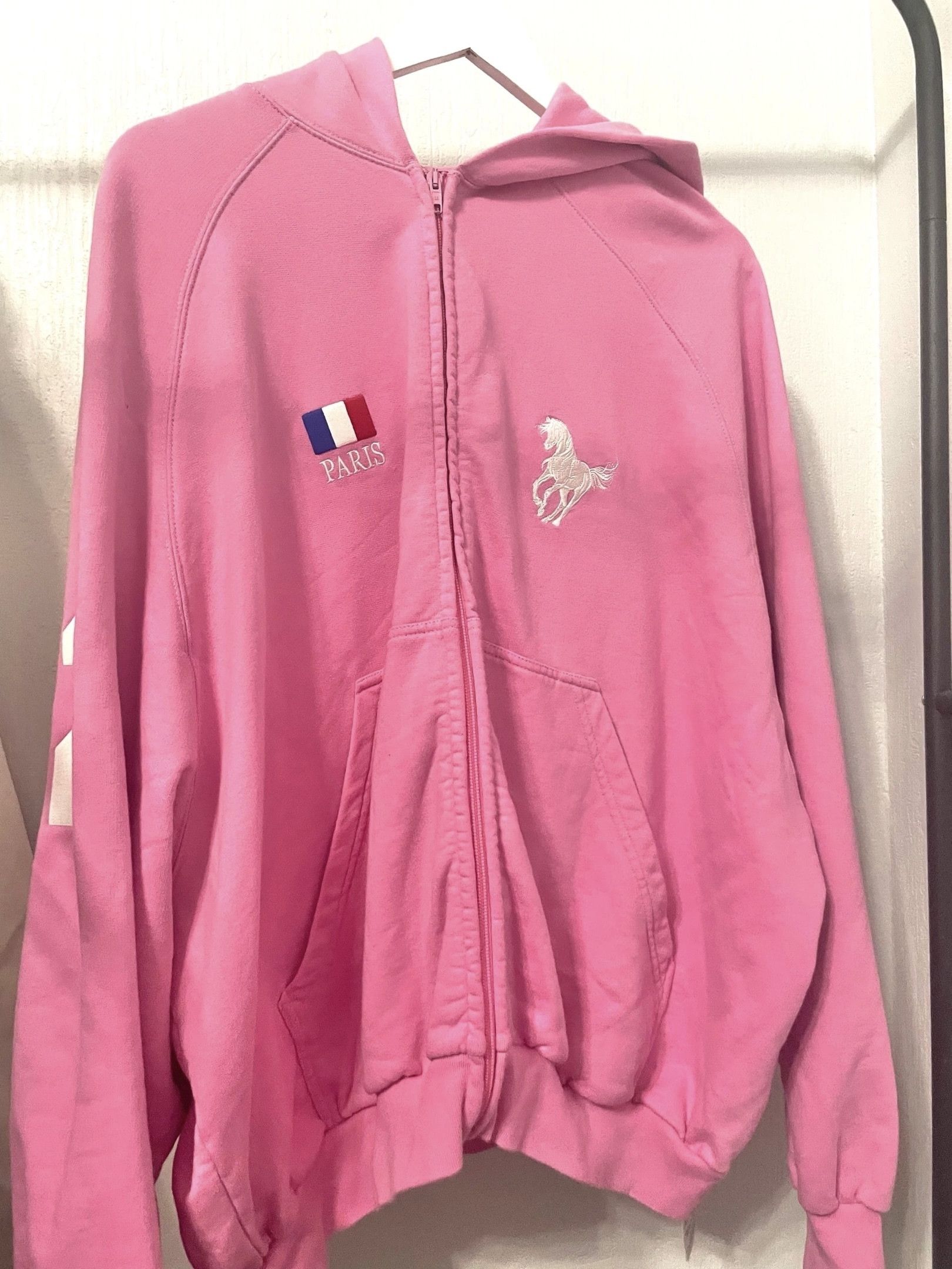 Balenciaga Balenciaga Winter 2022 Pink Polo Zip-Up Hoodie | Grailed
