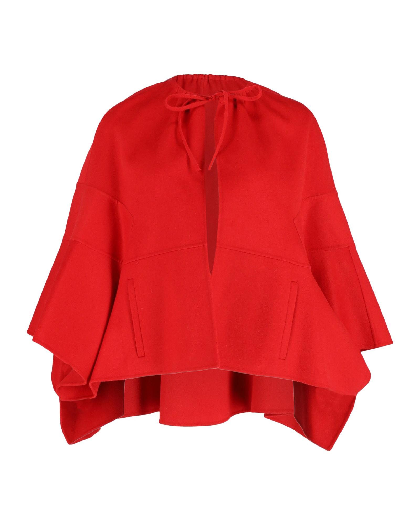 Valentino Luxurious Red Wool Cape for a Bold Statement | Grailed
