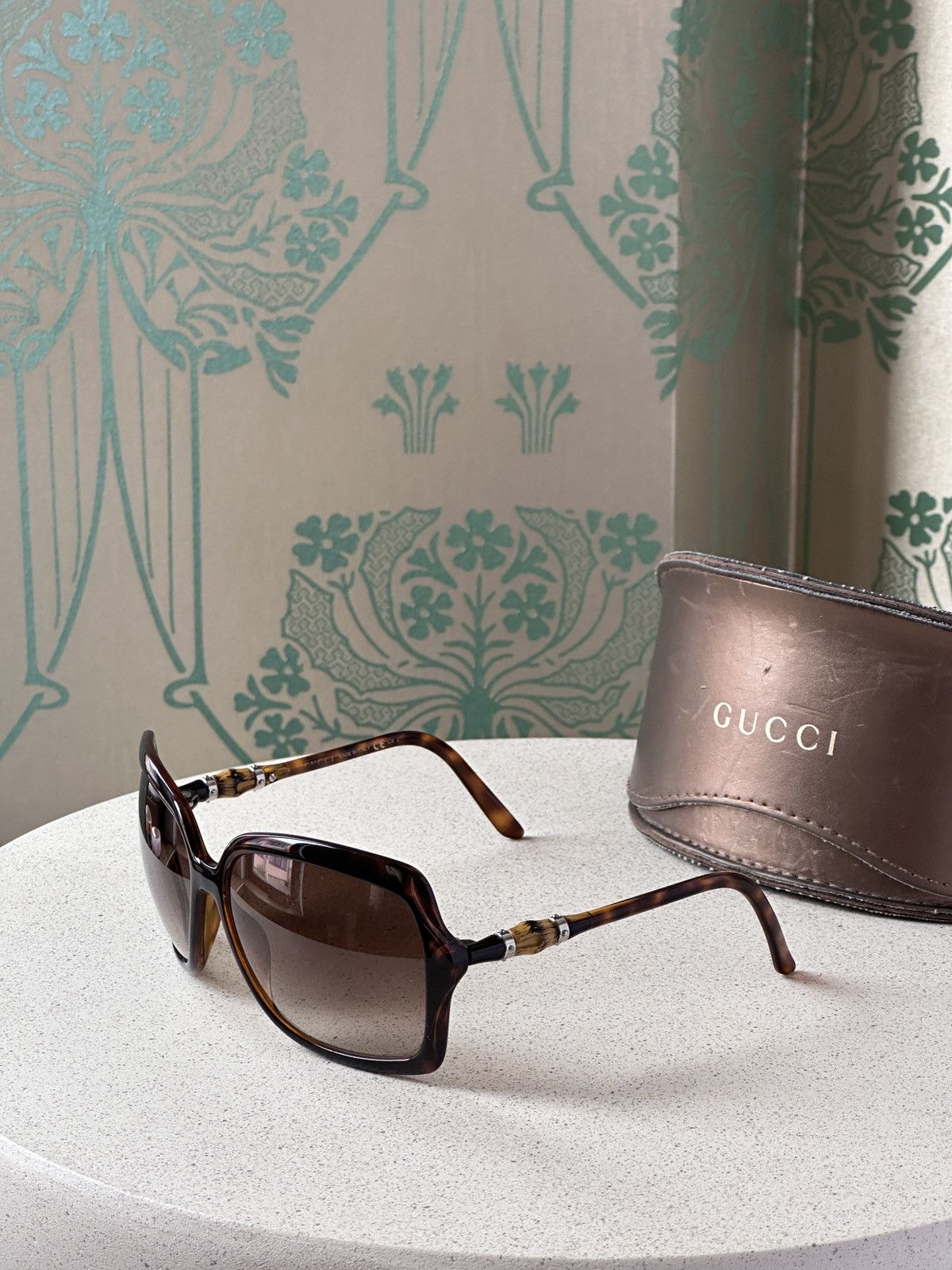 Gucci GUCCI Bamboo Gradients Leopard GG Logo Sunglasses GG 3131/S | Grailed