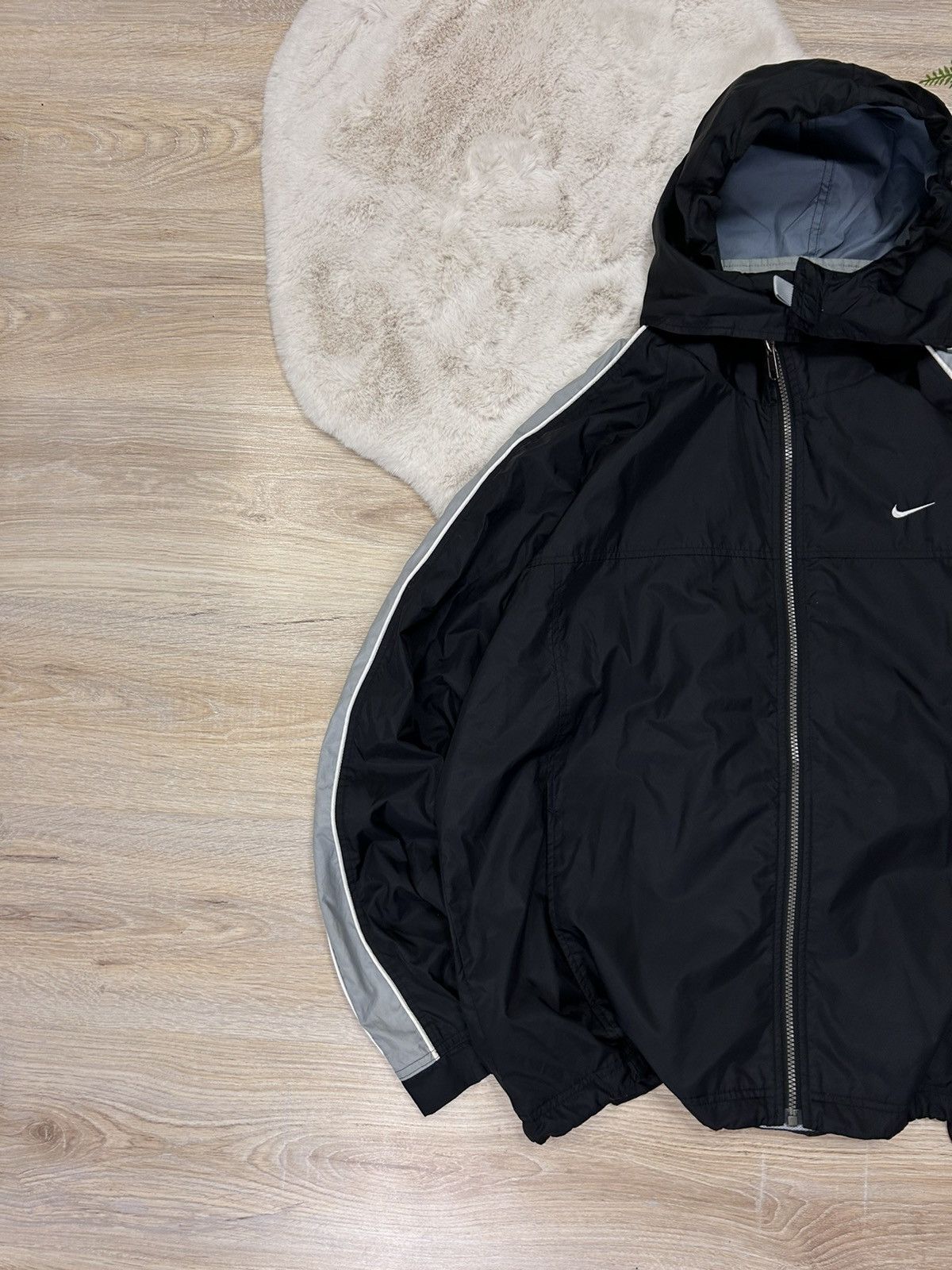 Nike 00s Vintage Nike Retro Swoosh Logo Nylon Jacket | Grailed