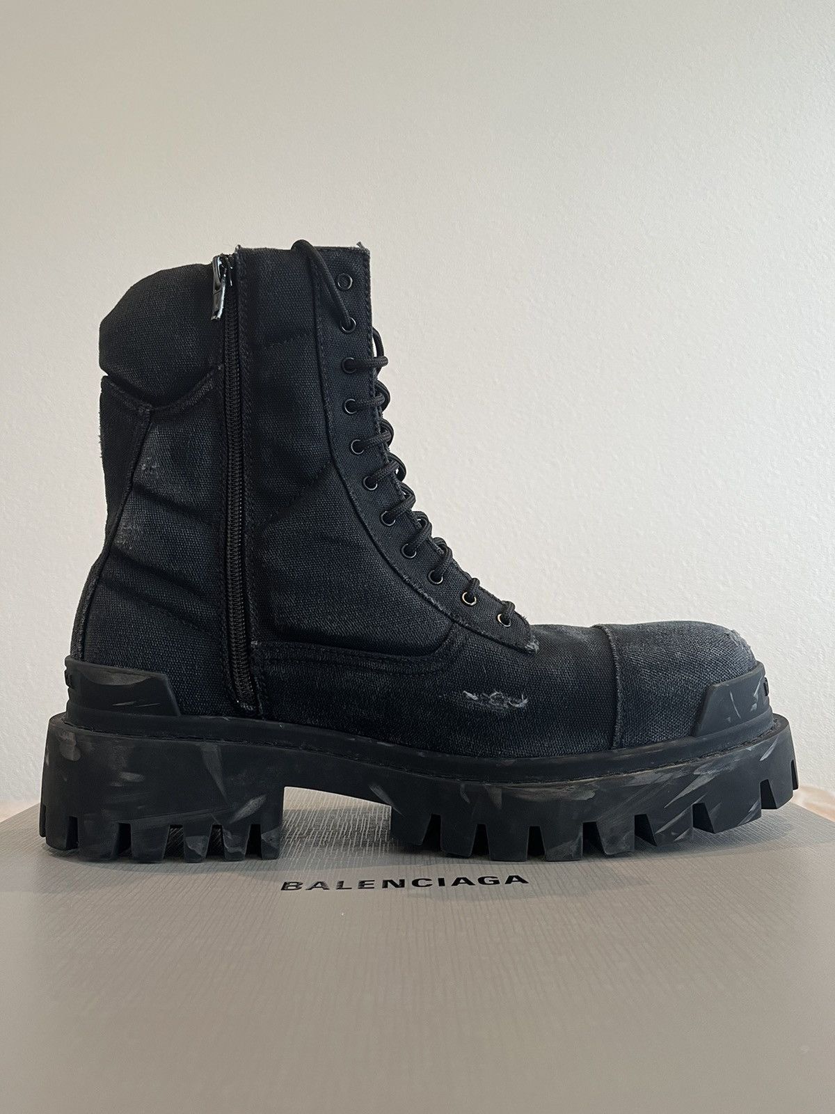 Balenciaga Balenciaga Combat Strike Canvas Boots | Grailed