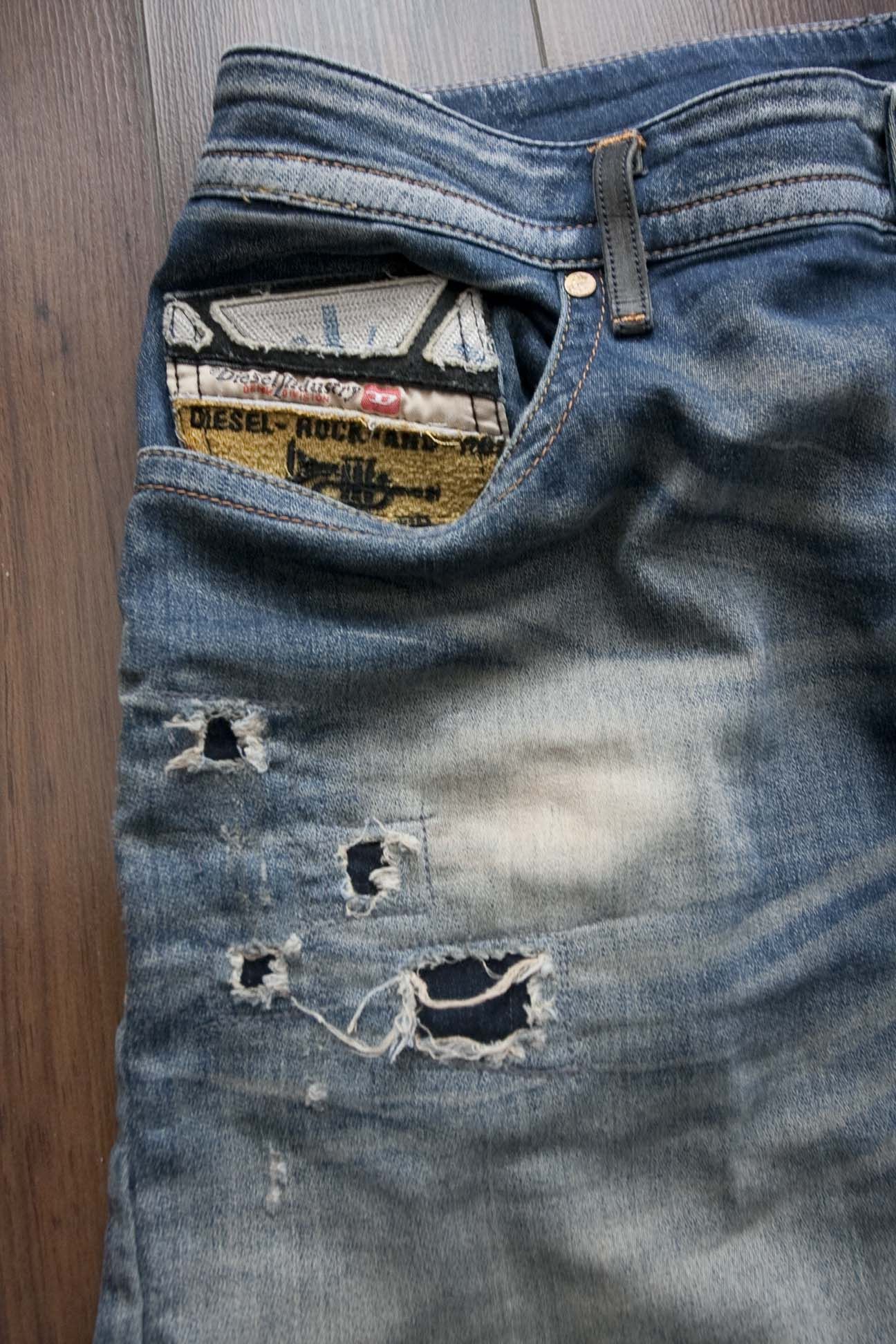 Diesel Diesel Thavar Jeans Denim +Sweatpants Distressed Size 34x28 ...