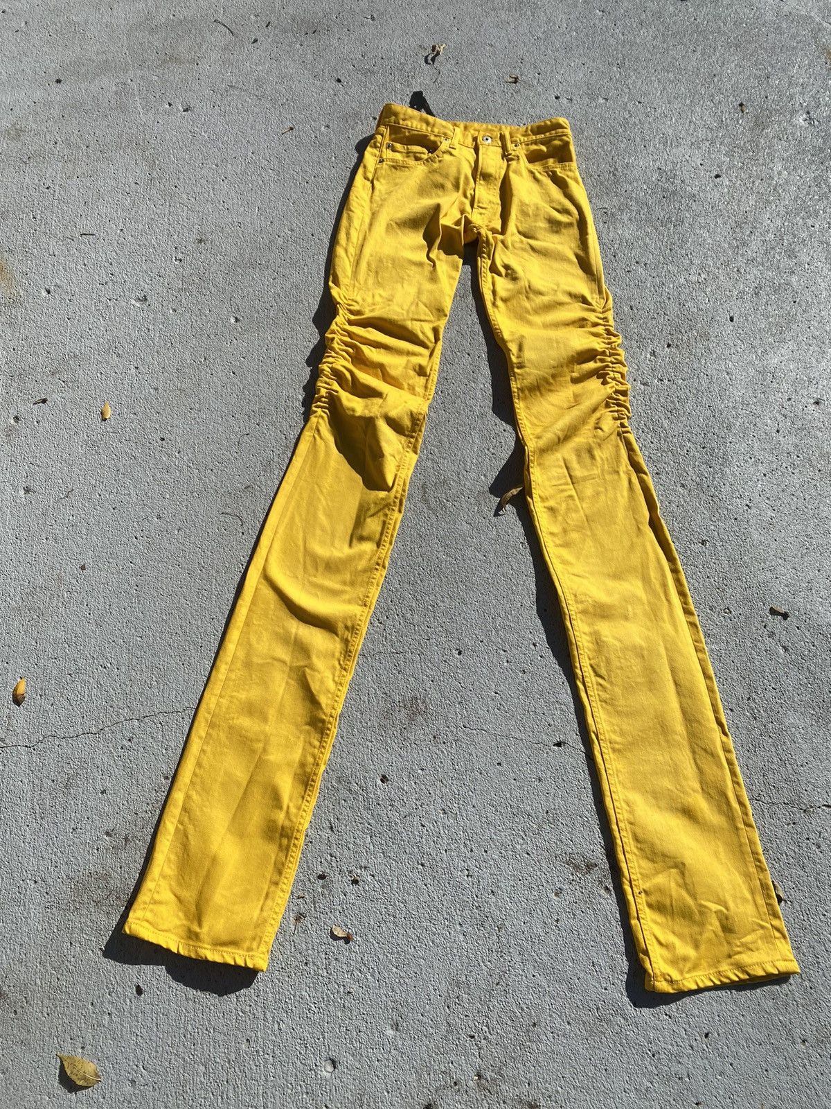 Vlone Vlone Yellow Stacked Denim | Grailed