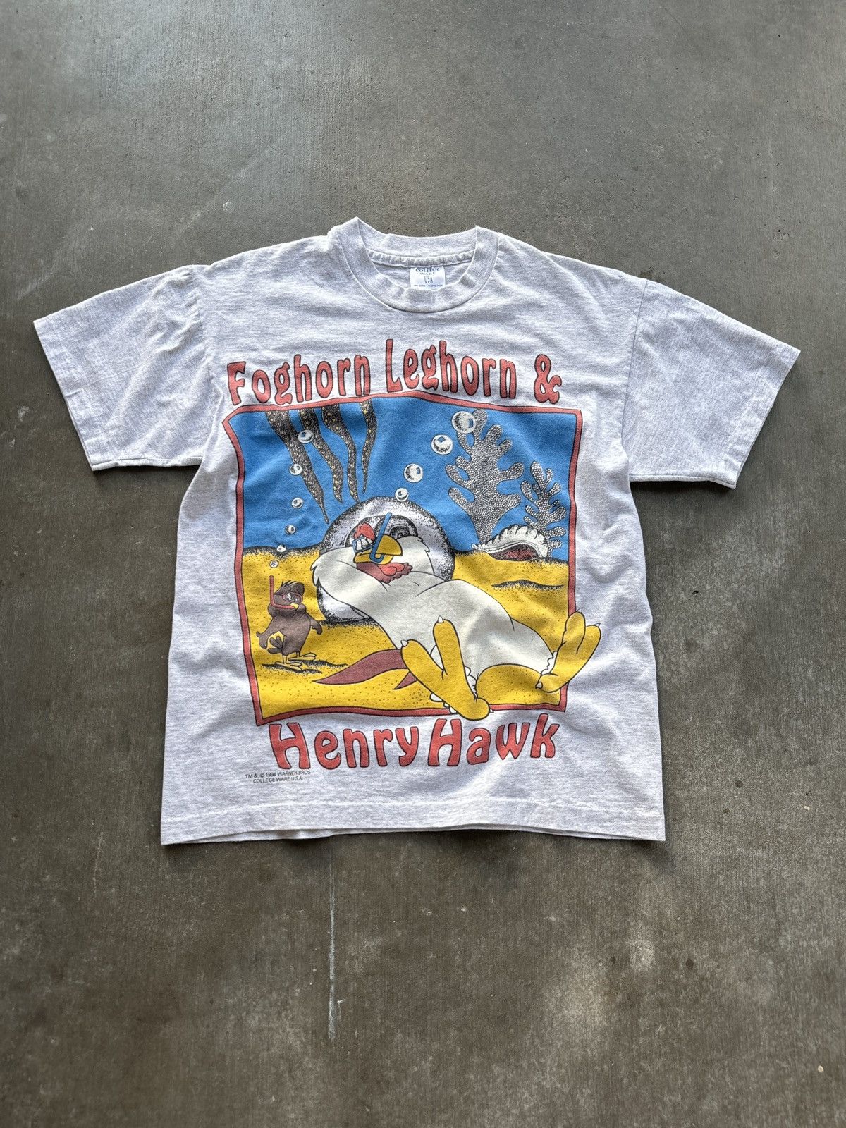 Vintage Vintage 90’s Henry Hawk Warner Bros Graphic AOP Tee | Grailed