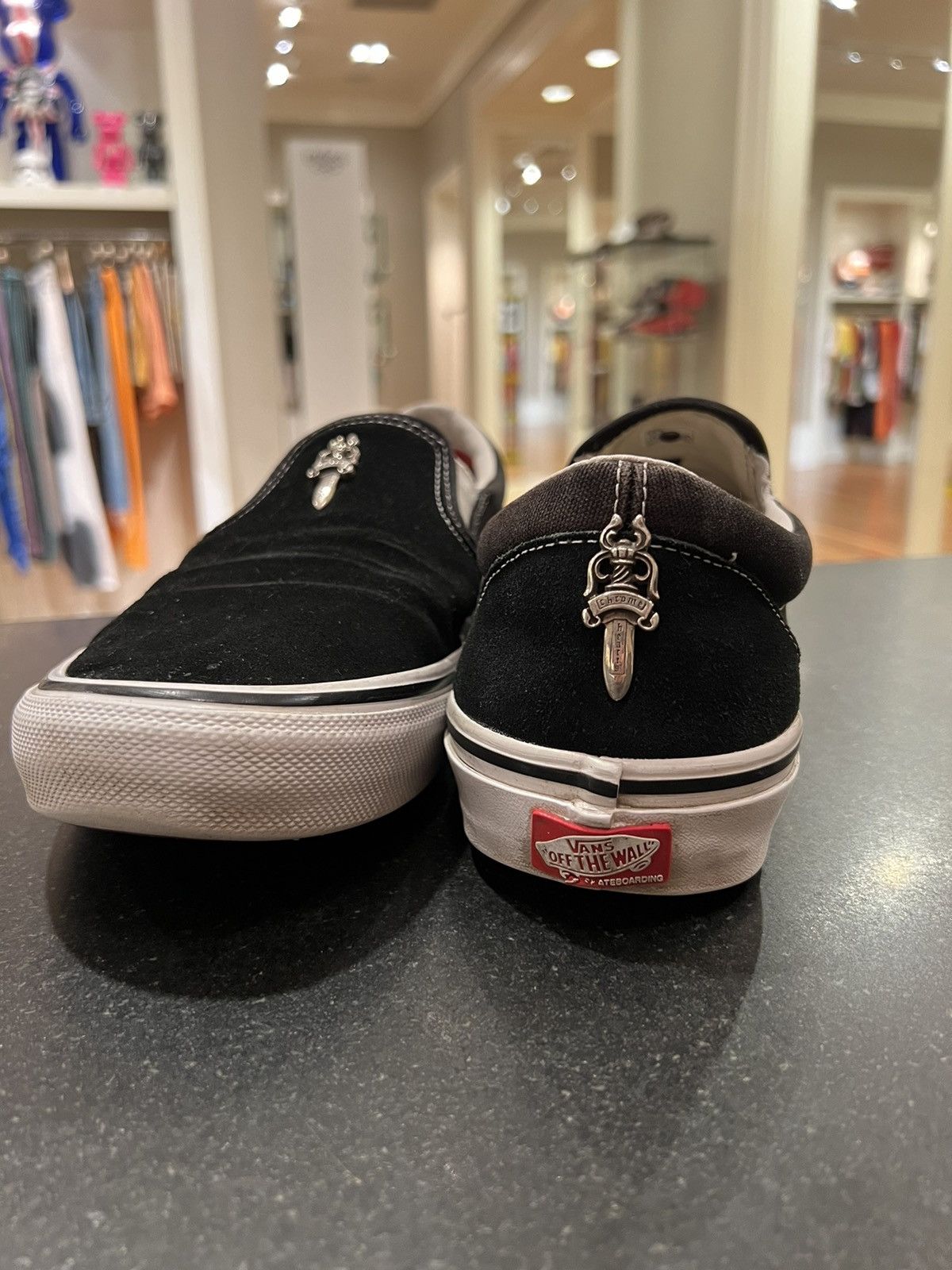 Vans Chrome Hearts Vans Slip On Double Dagger Sneakers | Grailed