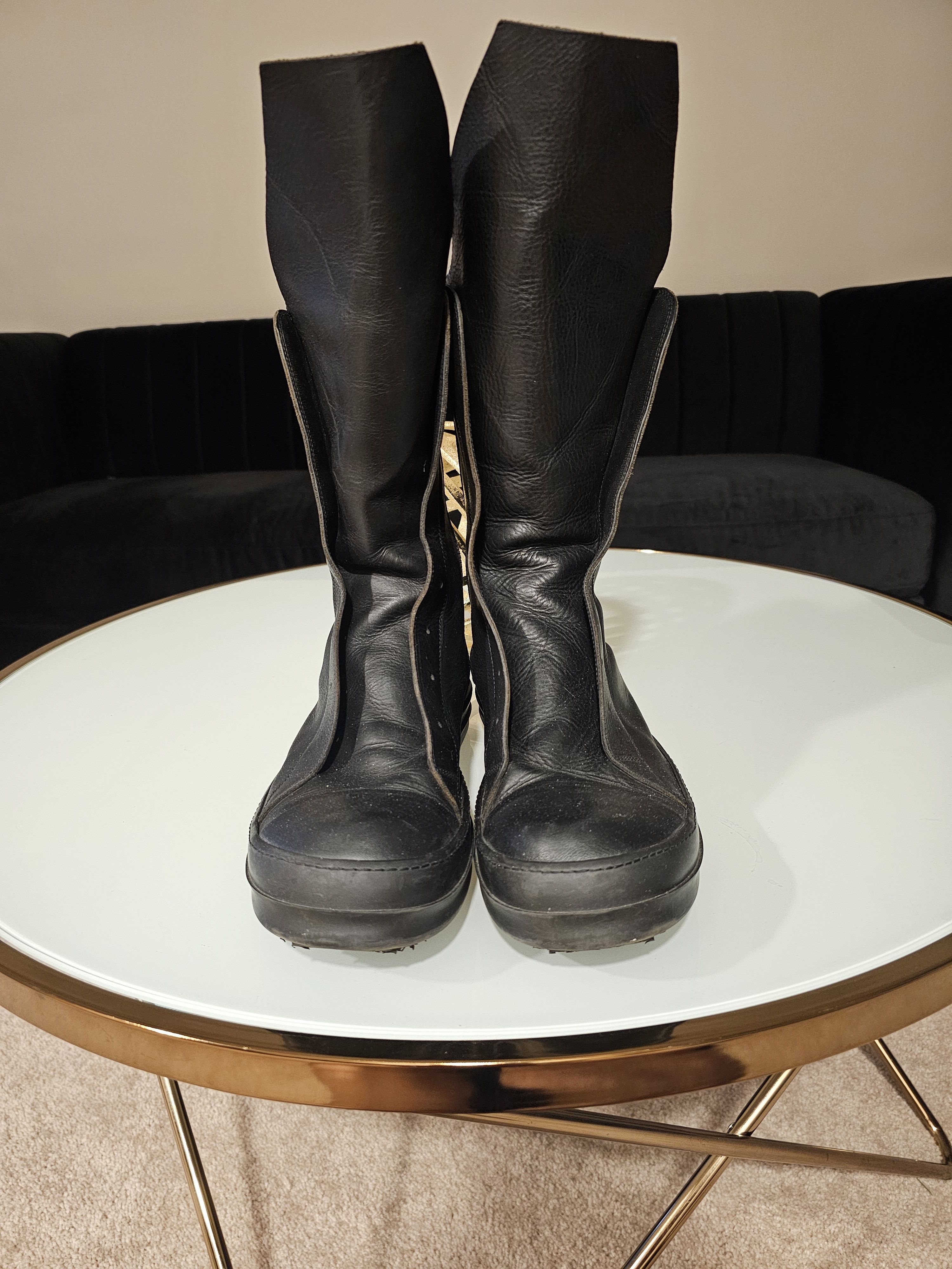 Rick Owens Rick Owens Black laceless ramones | Grailed