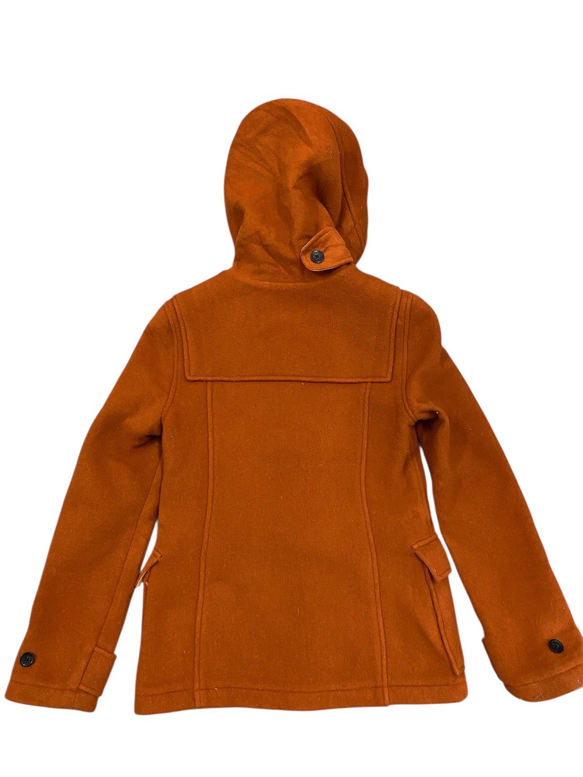 Aritzia TNA Aritzia Rust Orange Wool Duffle Coat Toggle Jacket Plaid ...