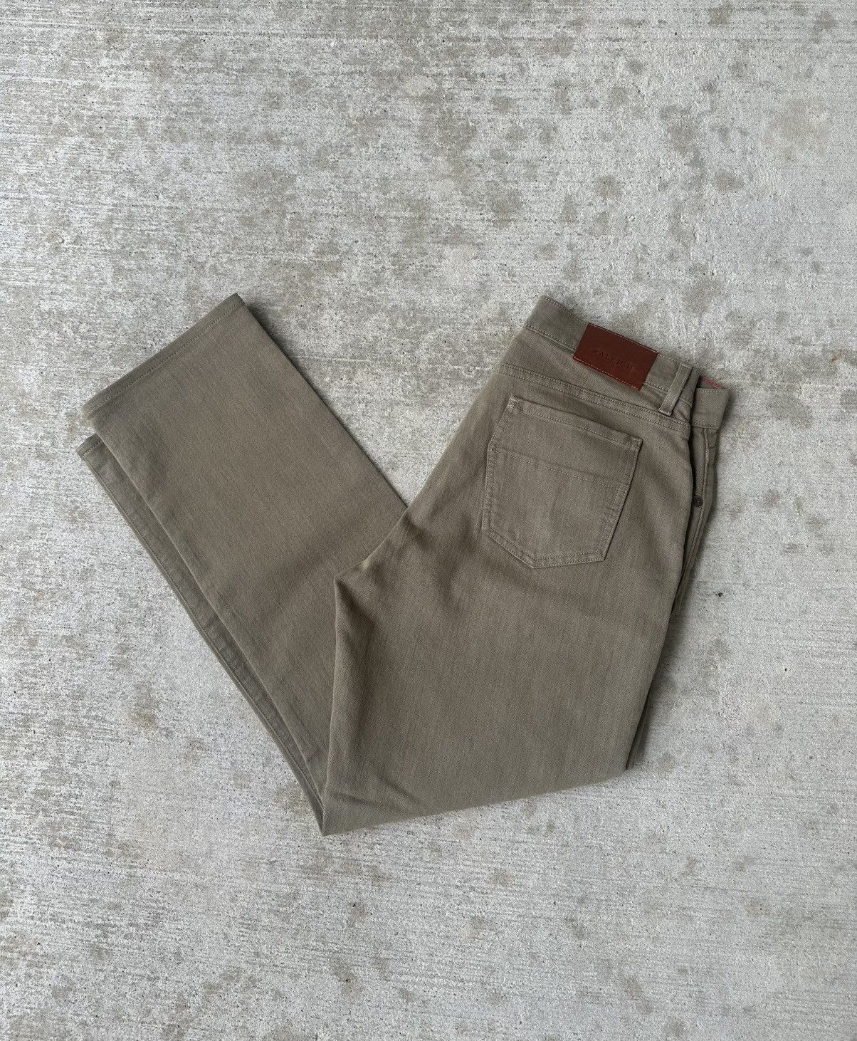 Raleigh Denim Raleigh Workshop Selvedge Olive Green Jeans | Grailed