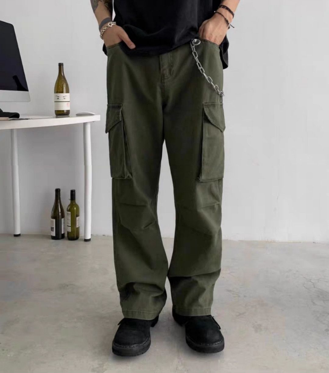 Vintage washed faded military utility cargo pants | Grailed