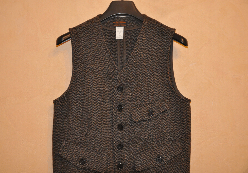 Filson Harris Tweed Wool Western Vest Gilet Size 40 Made ITALY | Grailed