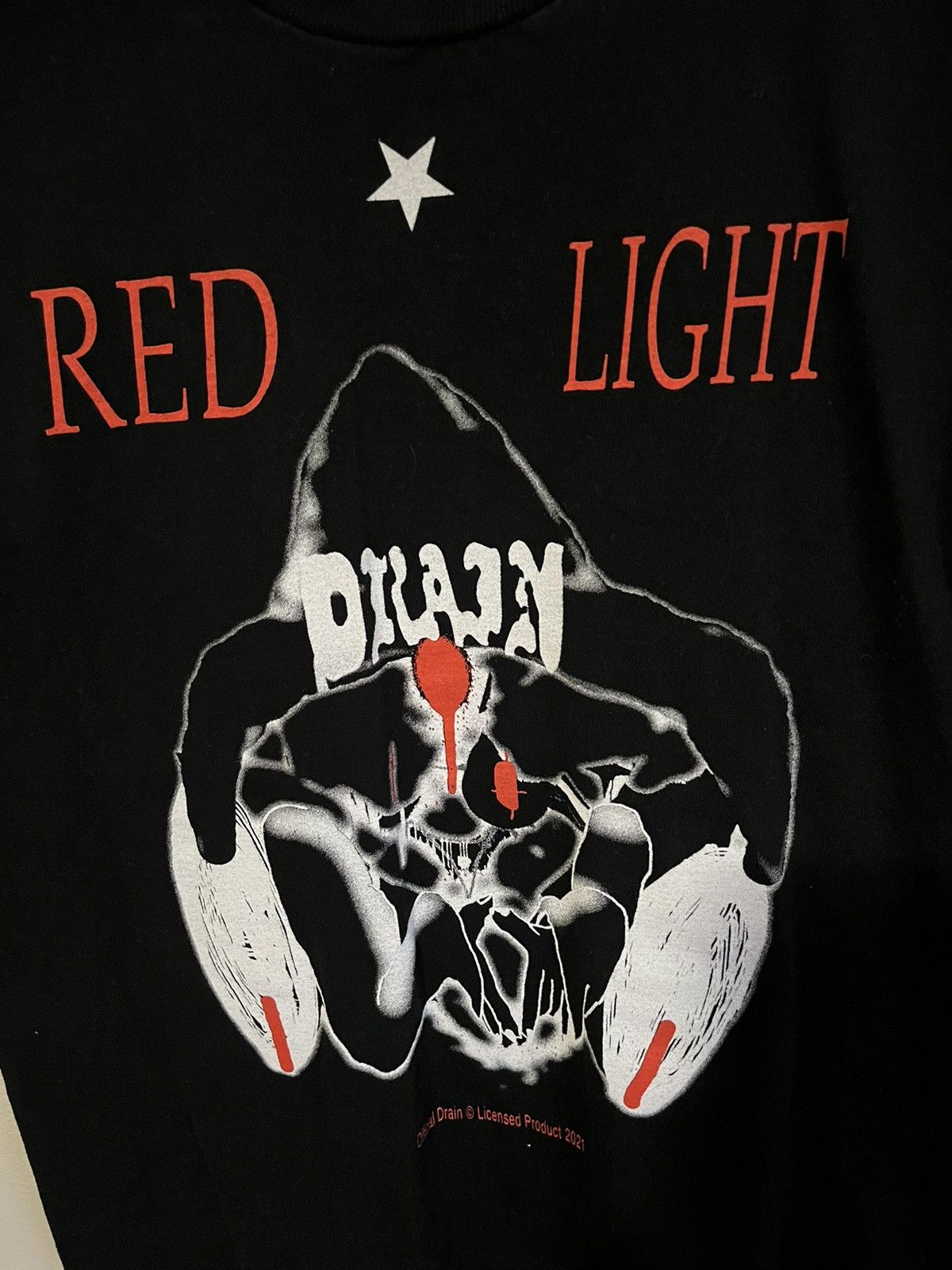 Sad Boys Bladee Red Light T-Shirt Black | M | Grailed