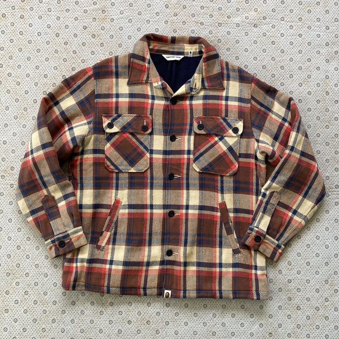 Bape Bathing Ape Flannel Jacket | Grailed