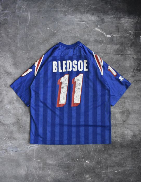 Vintage Vintage 90s New England Patriots Drew Bledsoe NFL Jersey (L ...