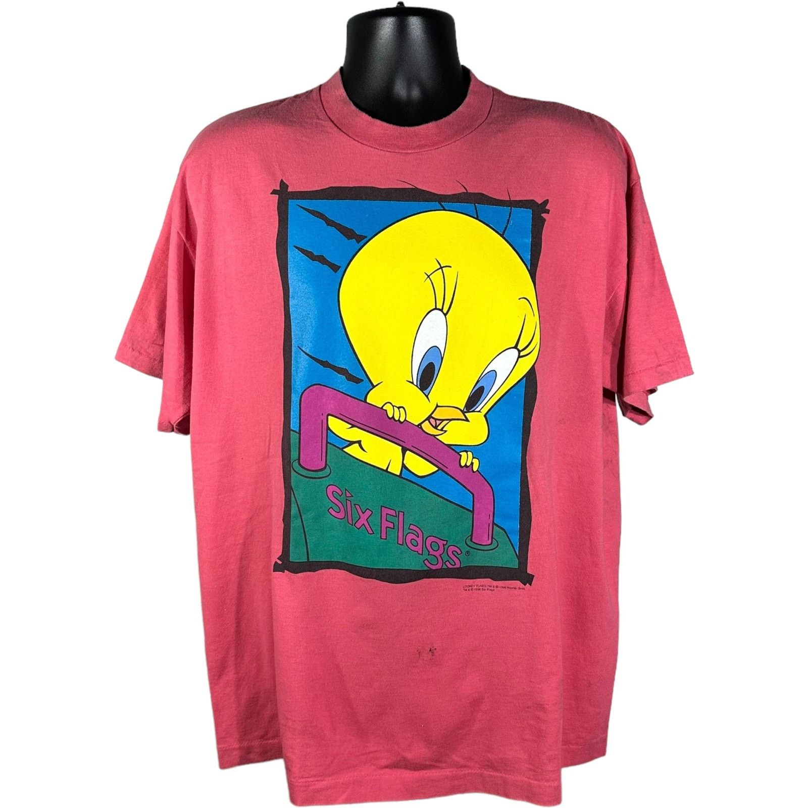 Warner Bros Vintage Warner Bros Tweety Bird Six Flags Tee 1996 | Grailed