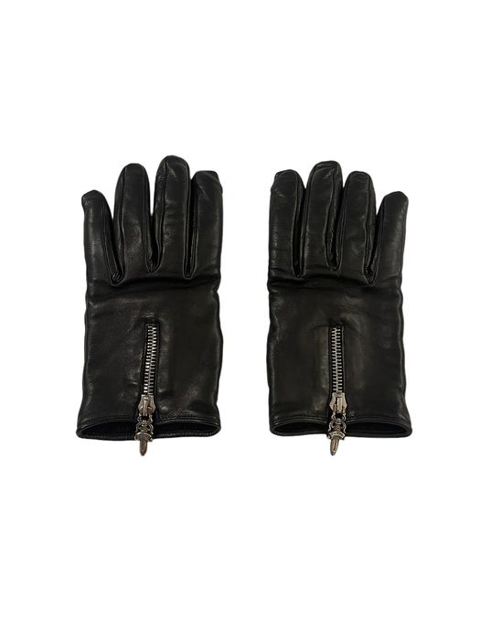 Chrome Hearts SZ 7 Dagger Zipper Cashmere Lined Leather Glove | Grailed