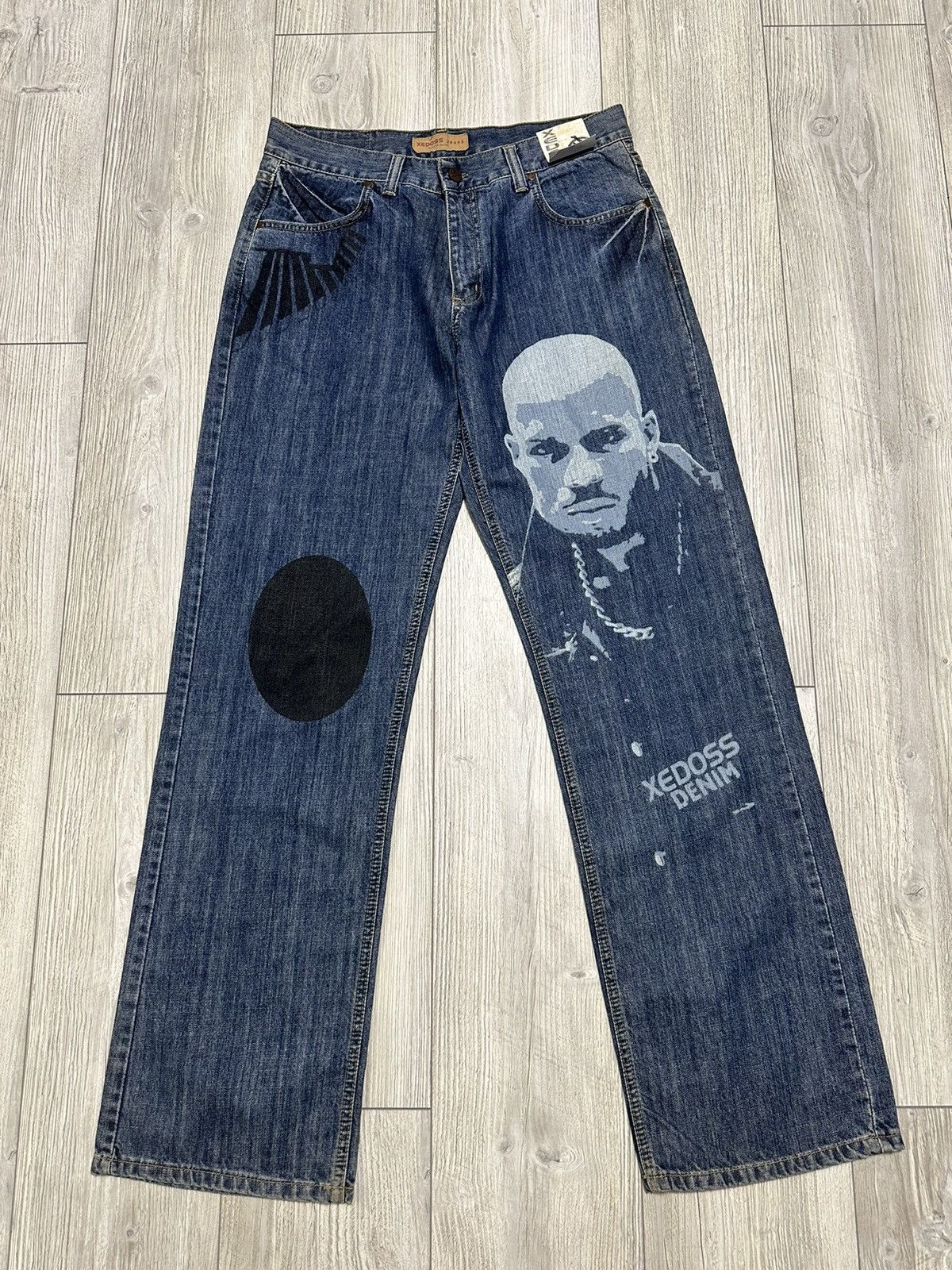 Vintage RARE VINTAGE DMX FACE XEDOSS DENIM RAPPER BAGGY JEANS Y2K | Grailed