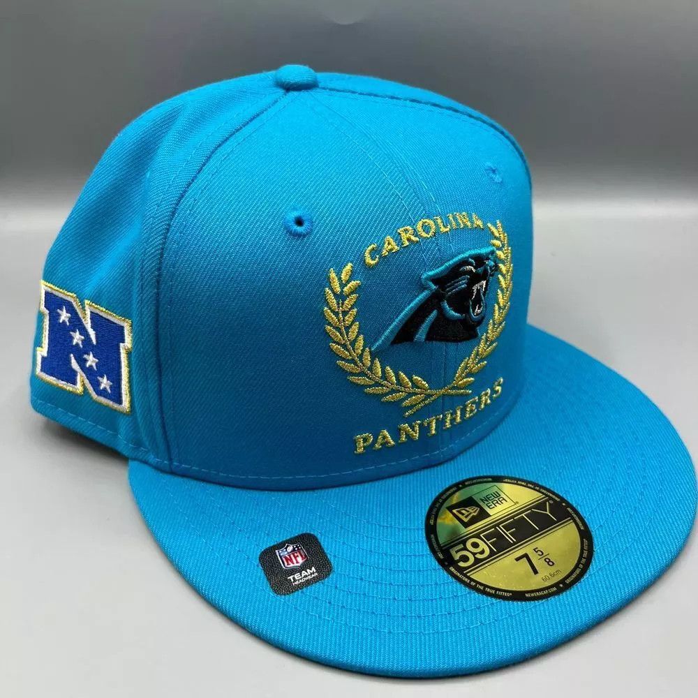 New Era Carolina Panthers Hat Men 7 5/8 59Fifty New Era NFL Fitted ...