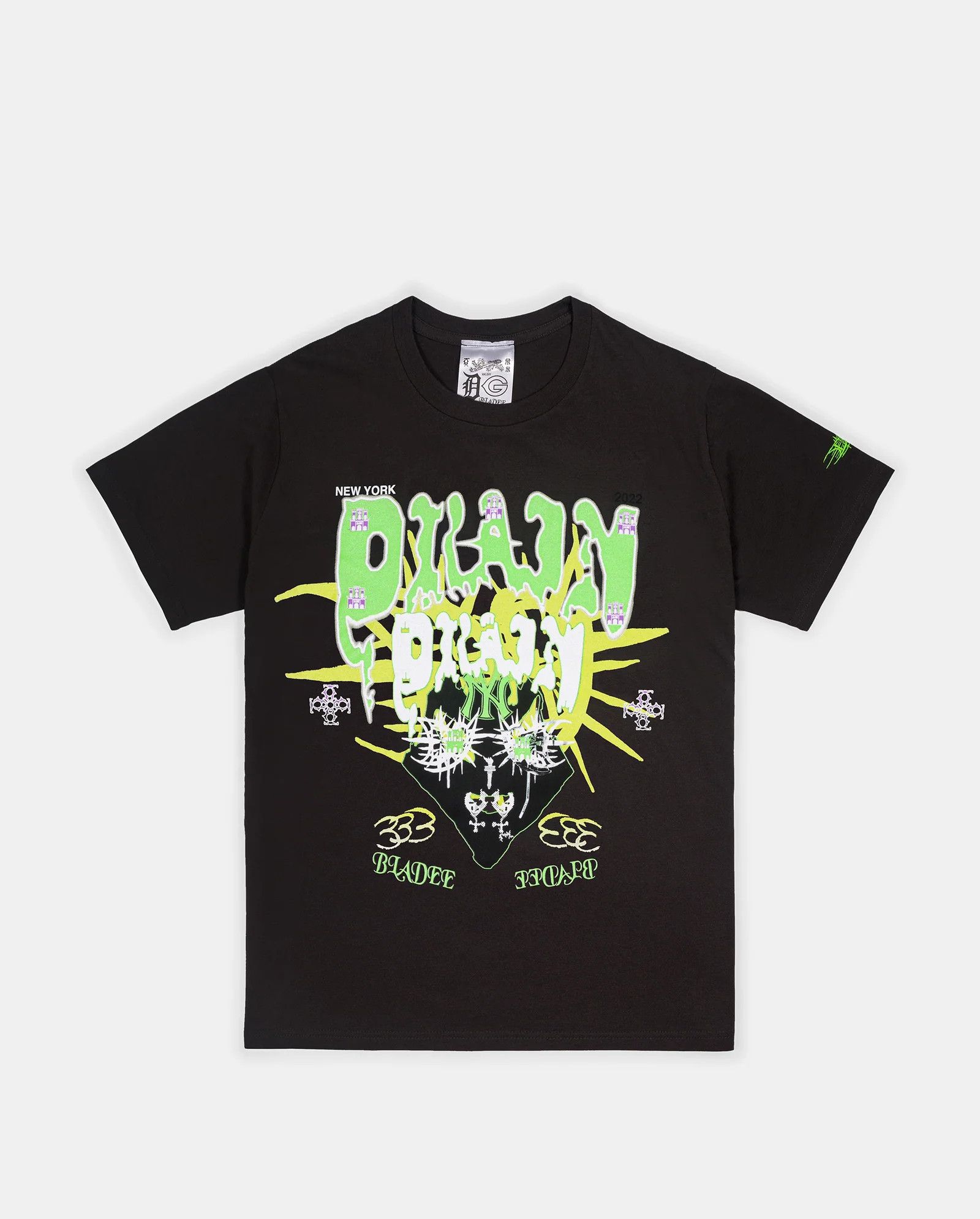 Drain Gang × Sad Boys × Sad Boys Sbe Merch BLADEE / FACE SHIELD NYC T ...