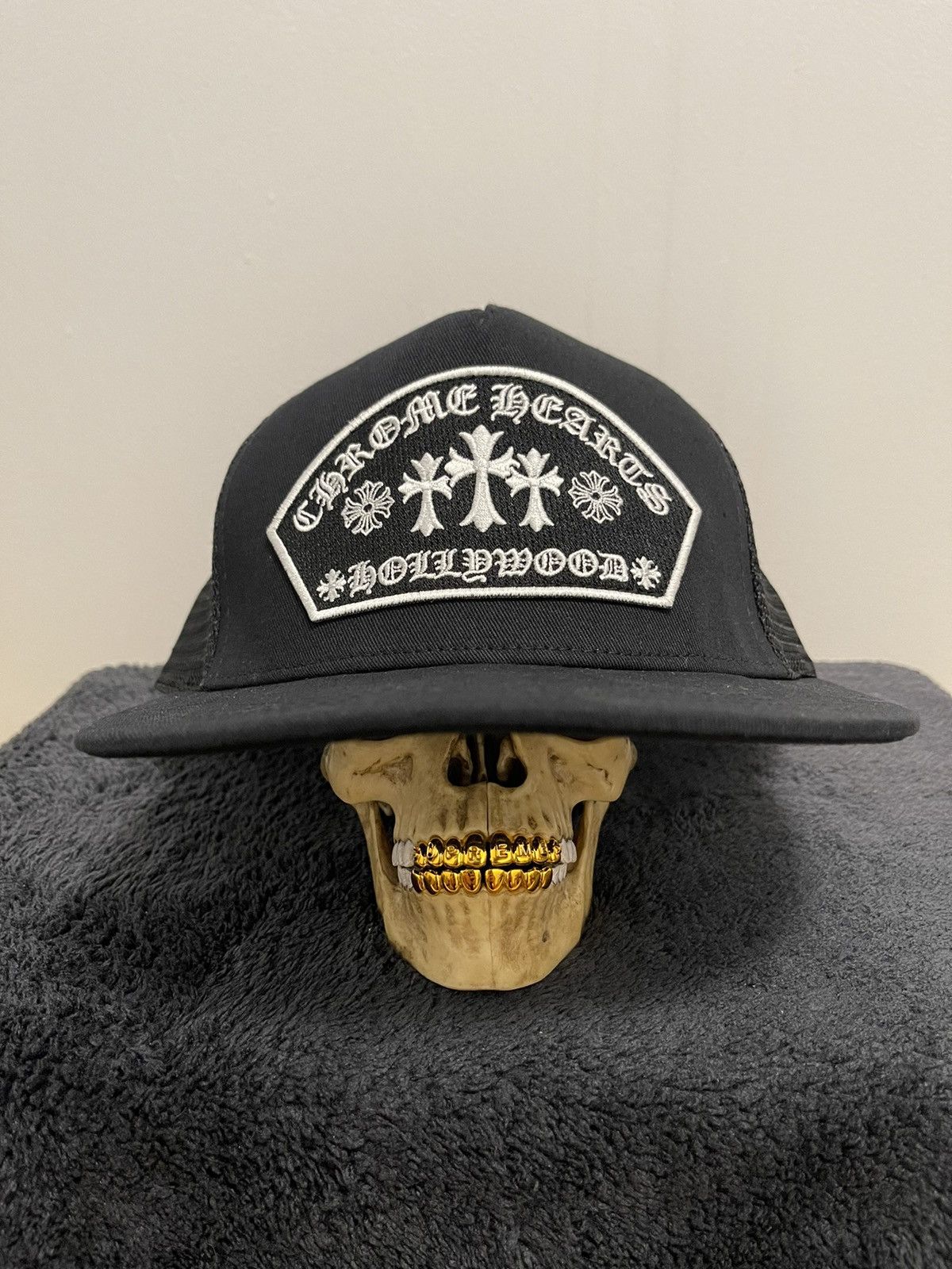 Chrome Hearts Chrome Hearts King Taco Cross Hollywood Trucker Hat | Grailed