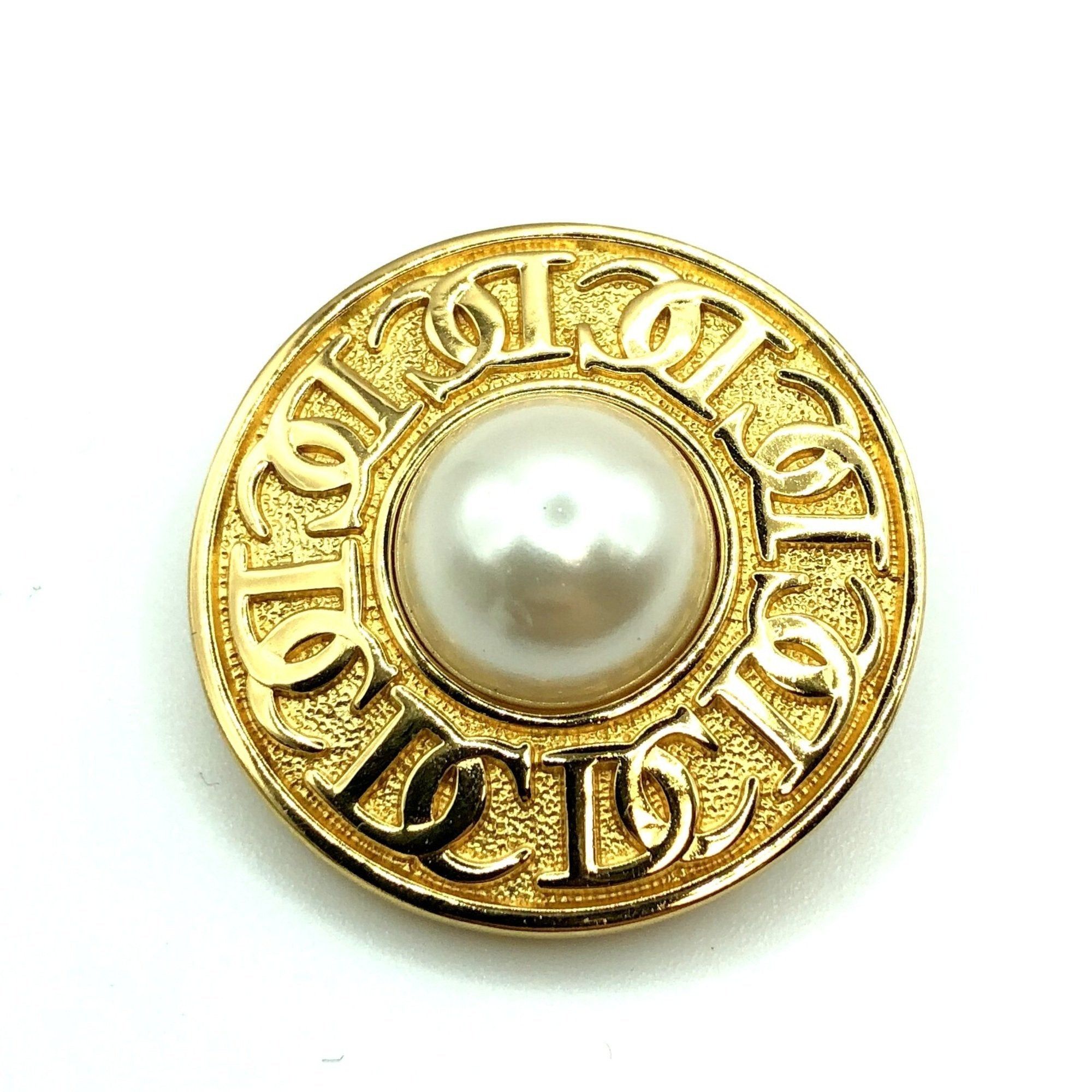 Dior CHRISTIAN DIOR fake pearl brooch gold ladies | Grailed