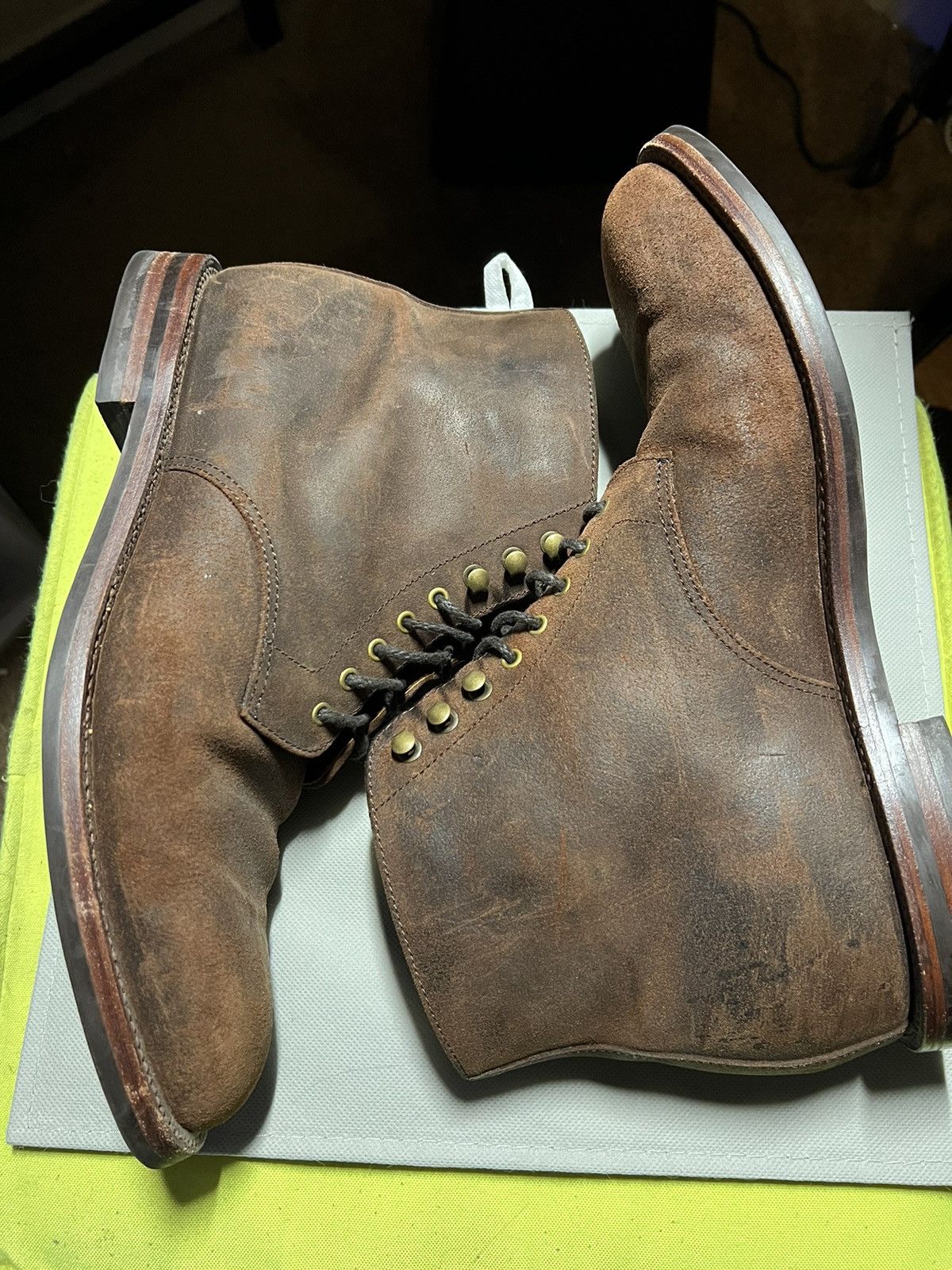 Grant Stone Grant Stone waxed tobacco Edward boot | Grailed