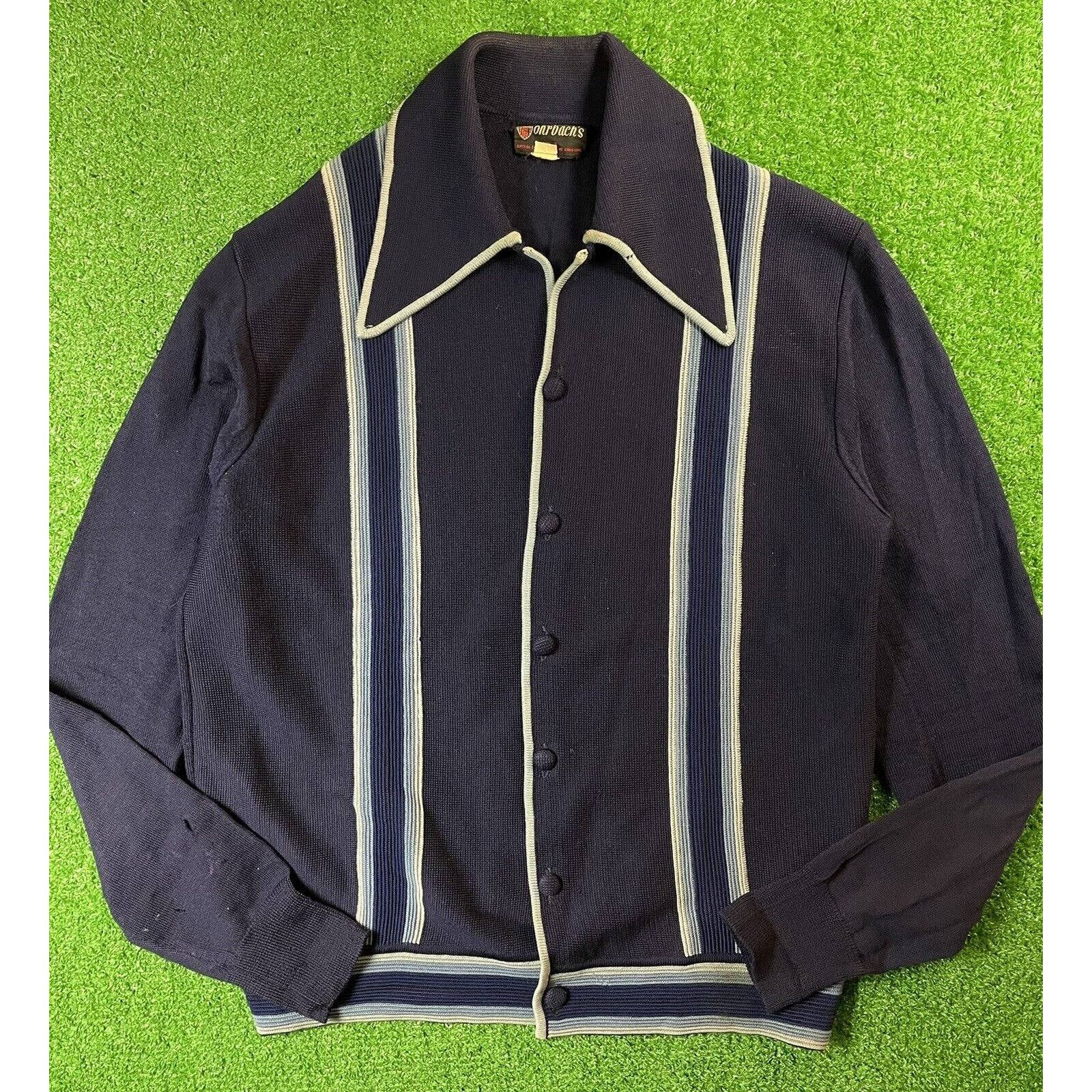 Vintage Vintage 70s Italian Knit Mobster Medium Shirt Scott Fraser ...