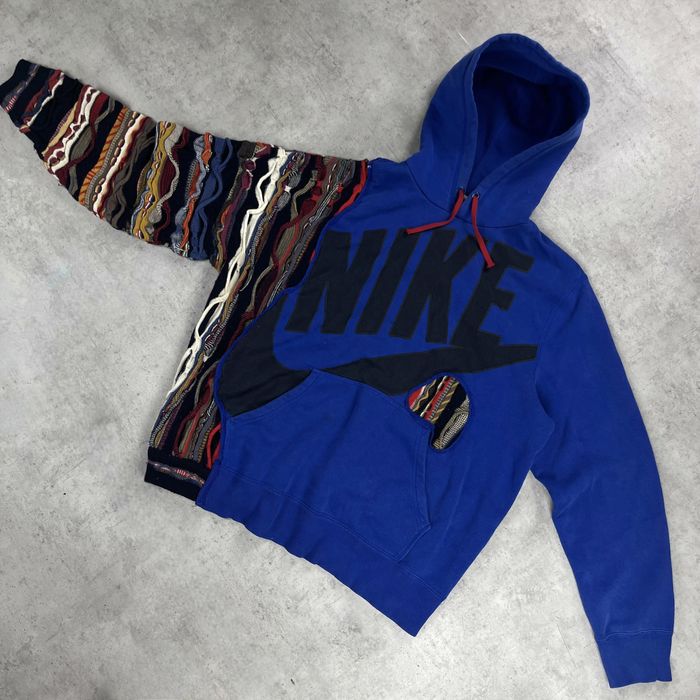 Nike Custom VNTG NIKE X COOGI X Distorted.lab 'Ocean blue' hoodie | Grailed