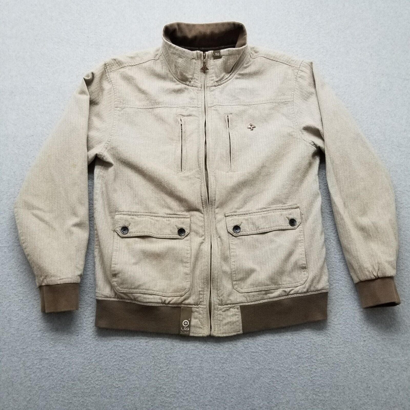 LRG LRG Jacket Mens XL Full Zip Pockets Natural Renewal Program | Grailed