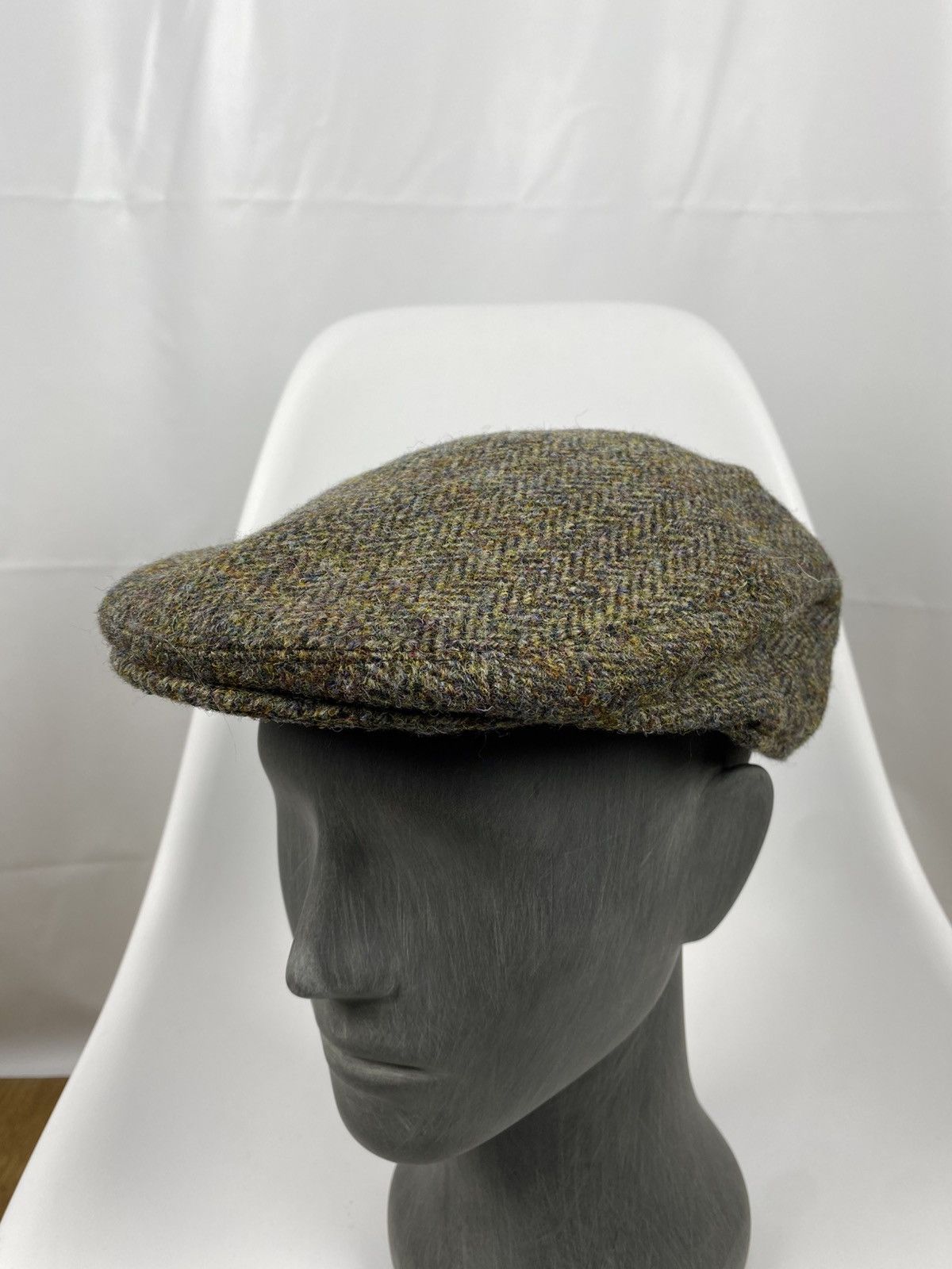 Harris Tweed Failsworth 1903 Harris Tweed Wool Herringbone Cap Flat Hat ...