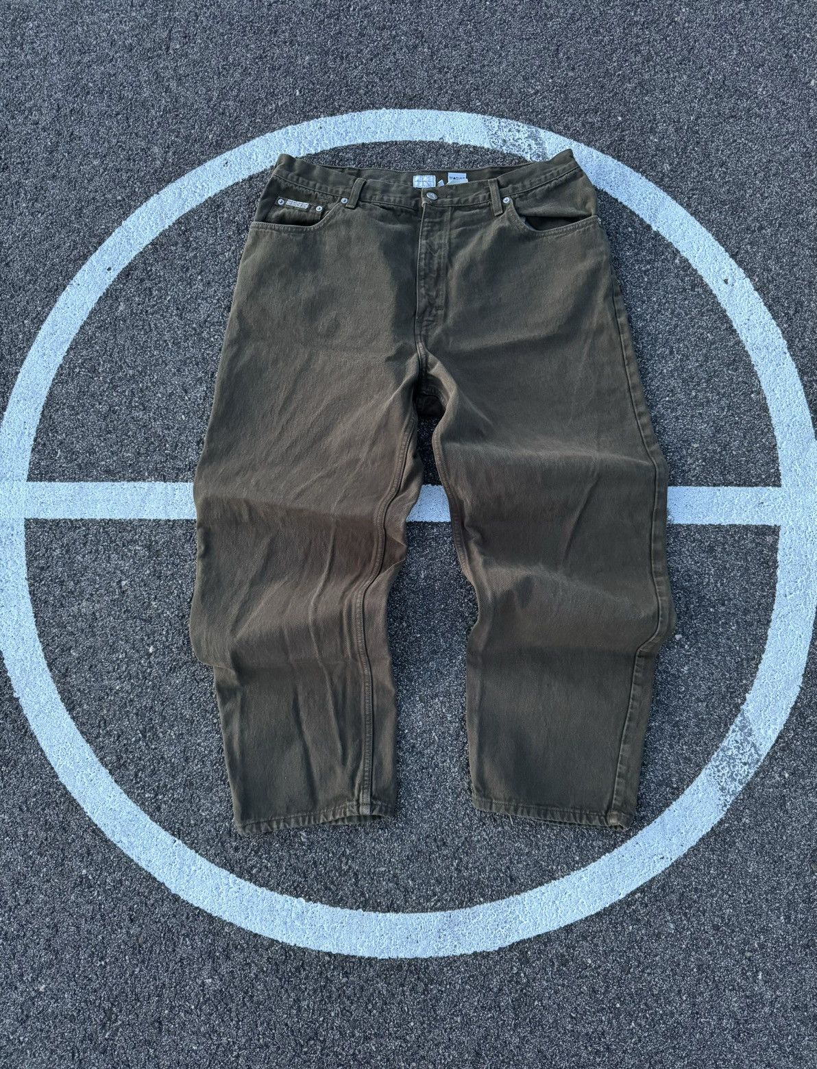 Calvin Klein Vintage Calvin Klein Baggy Jeans Forrest Green Y2K | Grailed