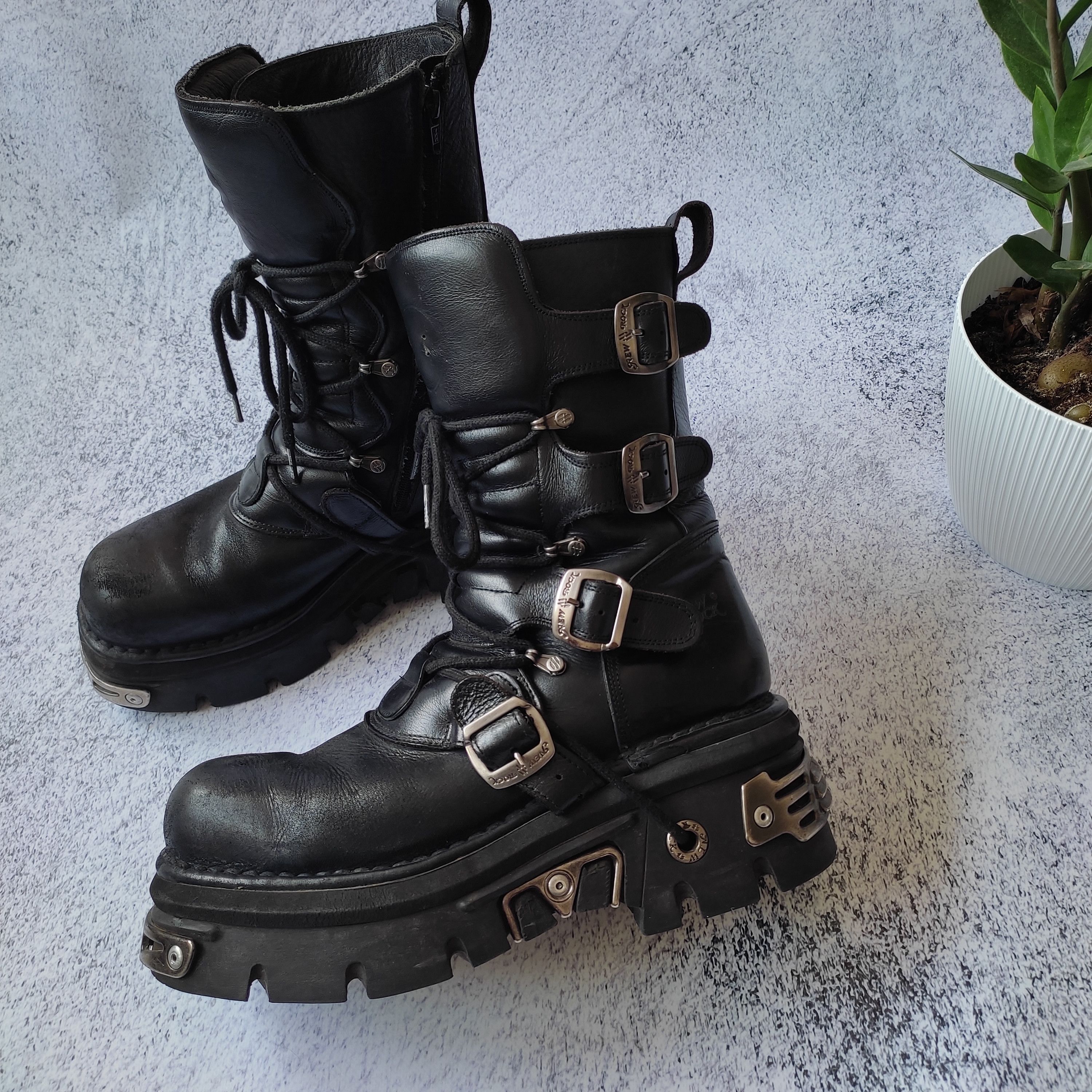 Avant Garde × New Rock × Vintage New Rock Reactor leather boots | Grailed