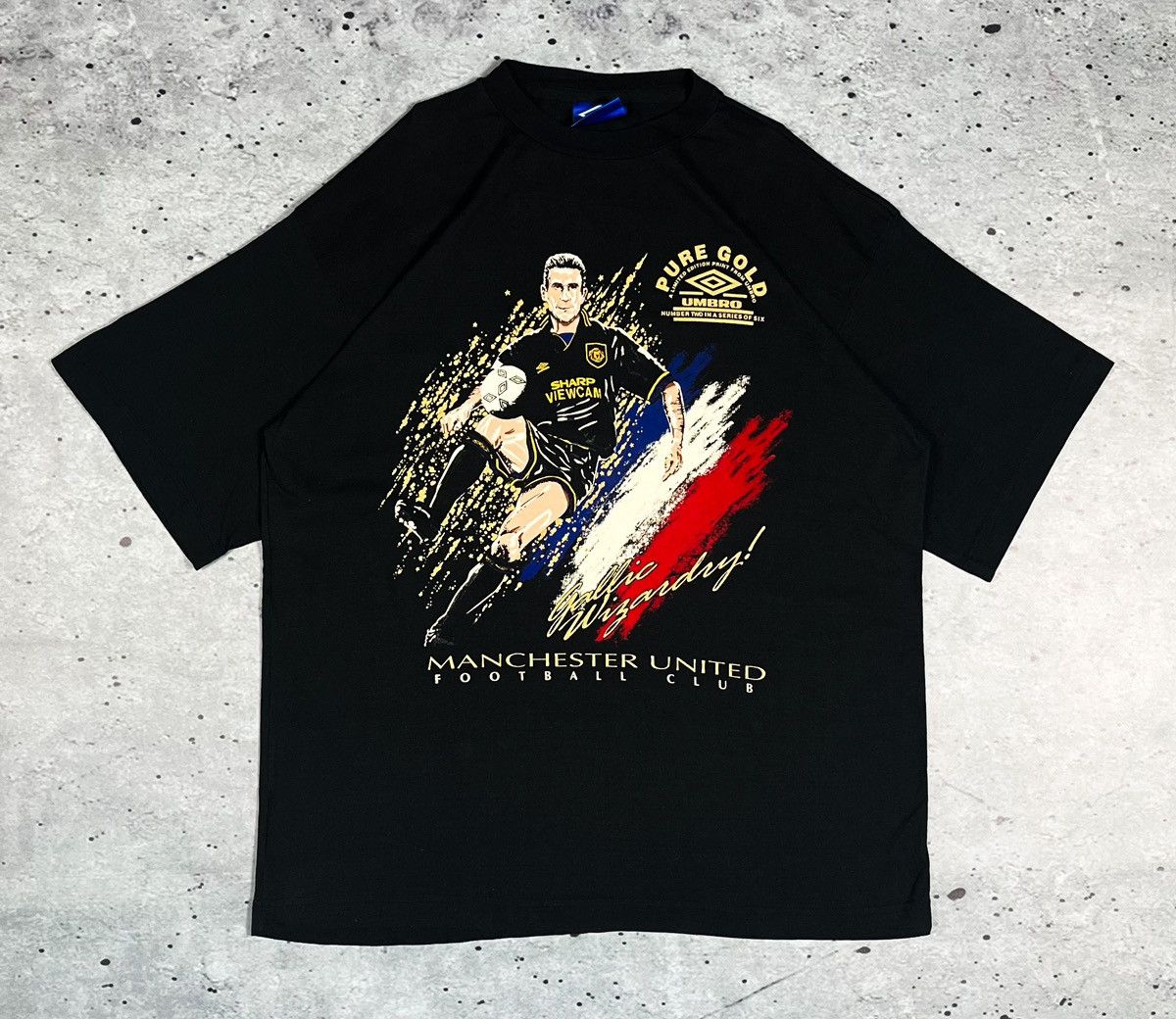 Umbro × Vintage Eric Cantona Umbro Manchester United Cotton Pure Gold ...