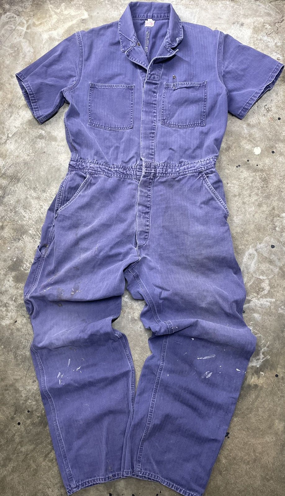 Vintage 40’s Purple Herringbone HBT Coveralls | Grailed