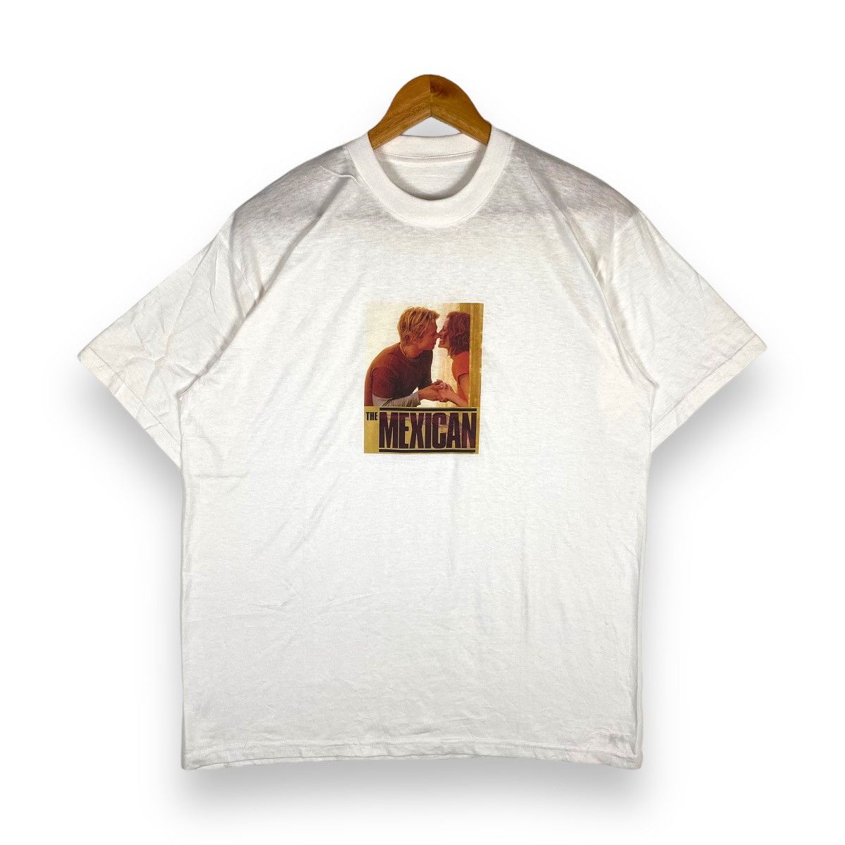 Movie × Vintage VINTAGE 2001 THE MEXICAN MOVIE PROMO T SHIRT BRAD PITT ...