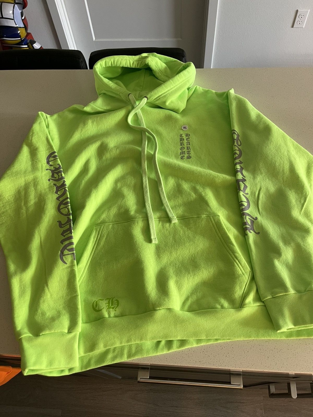 Chrome Hearts Chrome Hearts Vertical Arm Logo Hoodie | Grailed