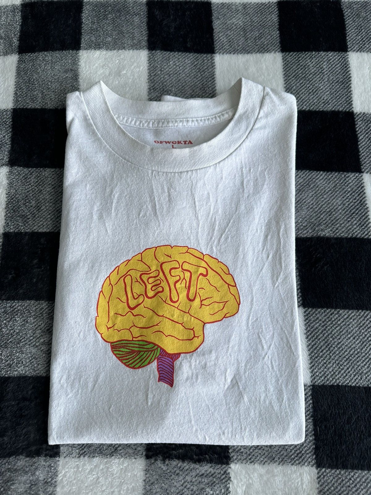 Odd Future Golf Wang OFWGKTA Left Brain Tour Tee Large Used! | Grailed