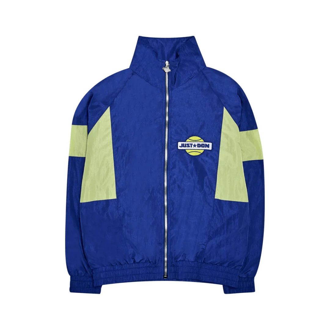 Just Don o1mle0424 Windbreaker Jacket in Blue & Light Green | Grailed
