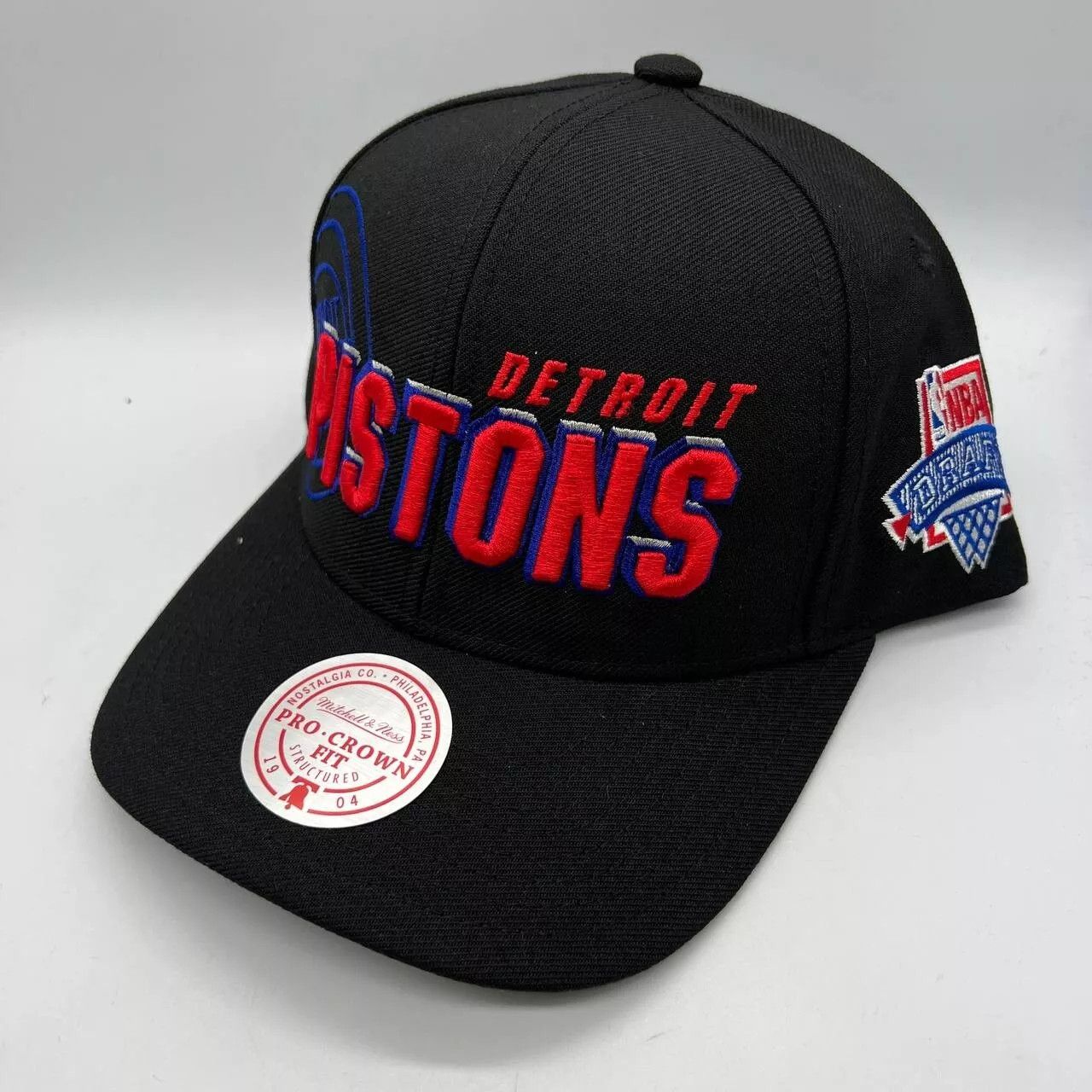 Mitchell & Ness Detroit Pistons NBA Draft 1996 Shadow Hat Snapback Cap ...