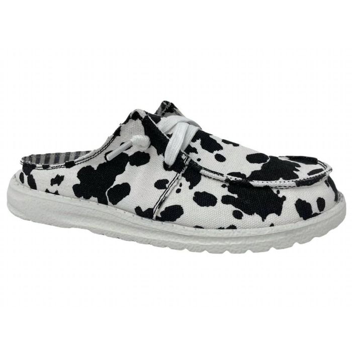 Gypsy GYPSY JAZZ Layla Cow Slip-On Shoes In Black & White | Grailed