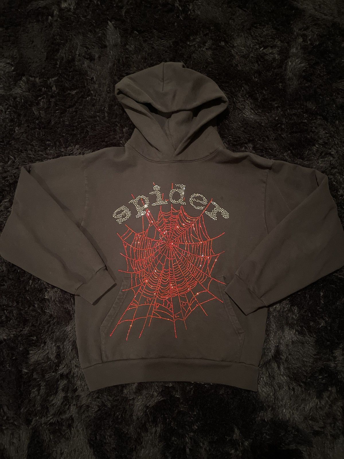 Young Thug Sp5der Rhinestone Logo Hoodie | Grailed