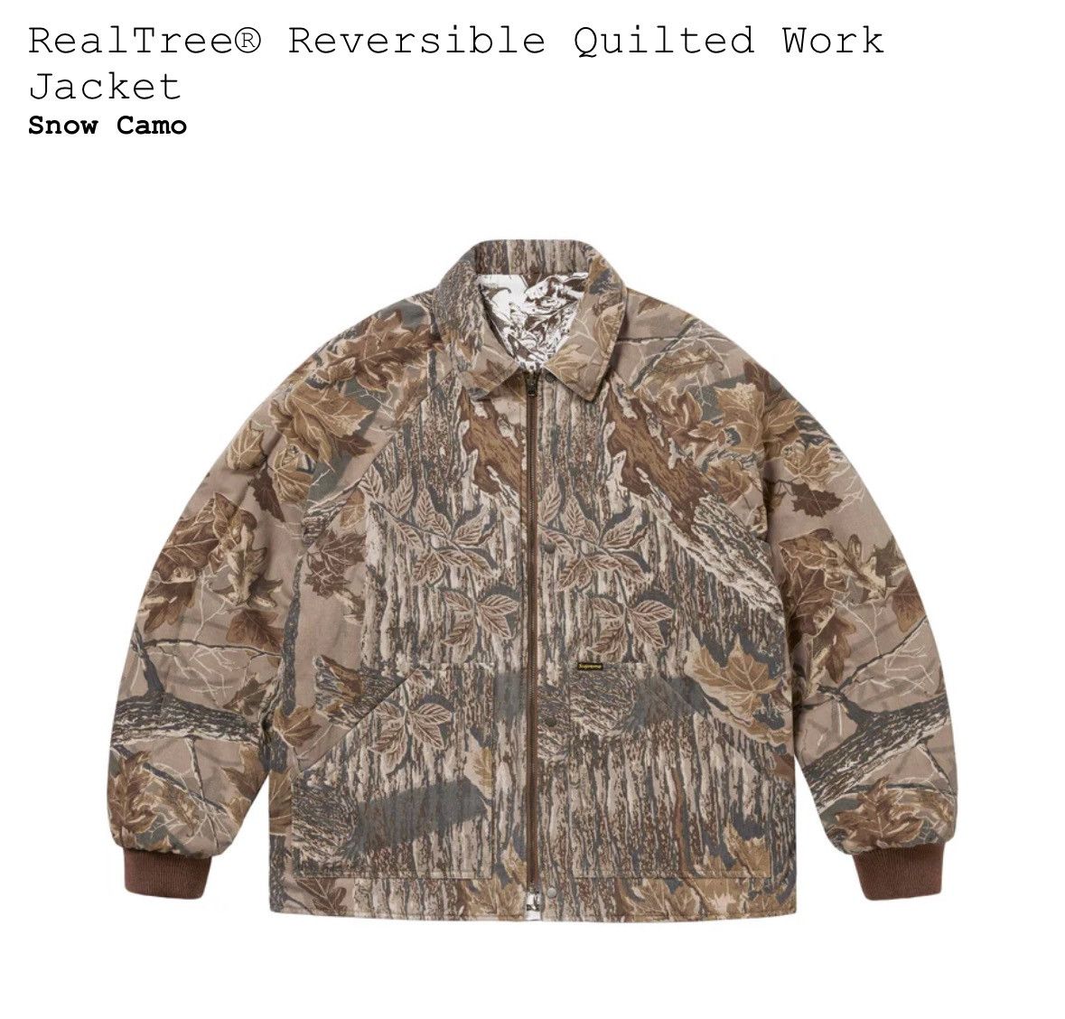 Supreme Supreme RealTree® Reversible Quilted Work Jacket | Grailed